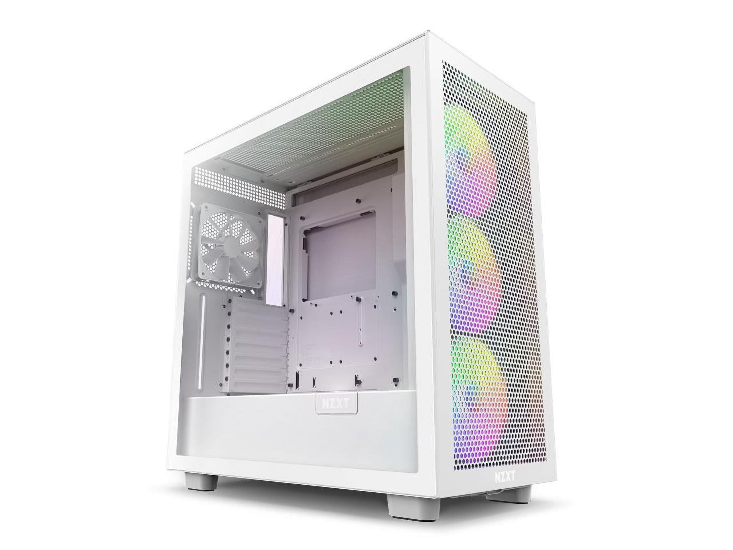 NZXT H Series H7 (2023) Flow RGB Edition ATX Mid Tower Chassis White ...