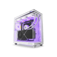 NZXT H6 FLOW RGB Compact Dual-Chamber Mid-Tower Airflow Case, White CC ...
