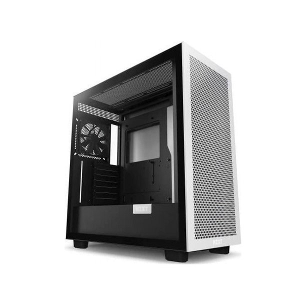 NZXT H7 Flow ATX White & Black - Mid-Tower Airflow PC Gaming Case ...