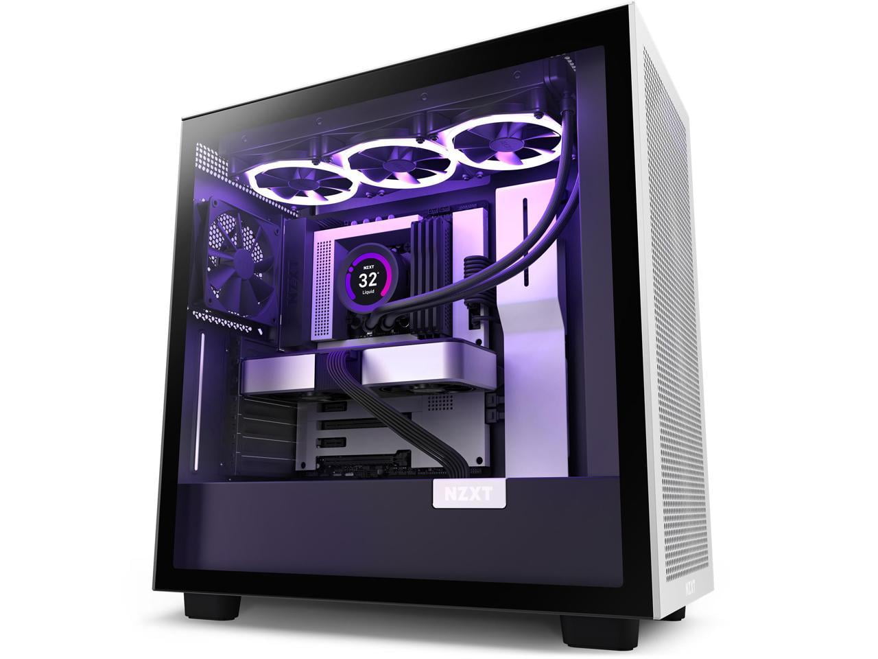 NZXT H7 Flow White & Black - Mid-Tower Airflow PC Gaming Case ...