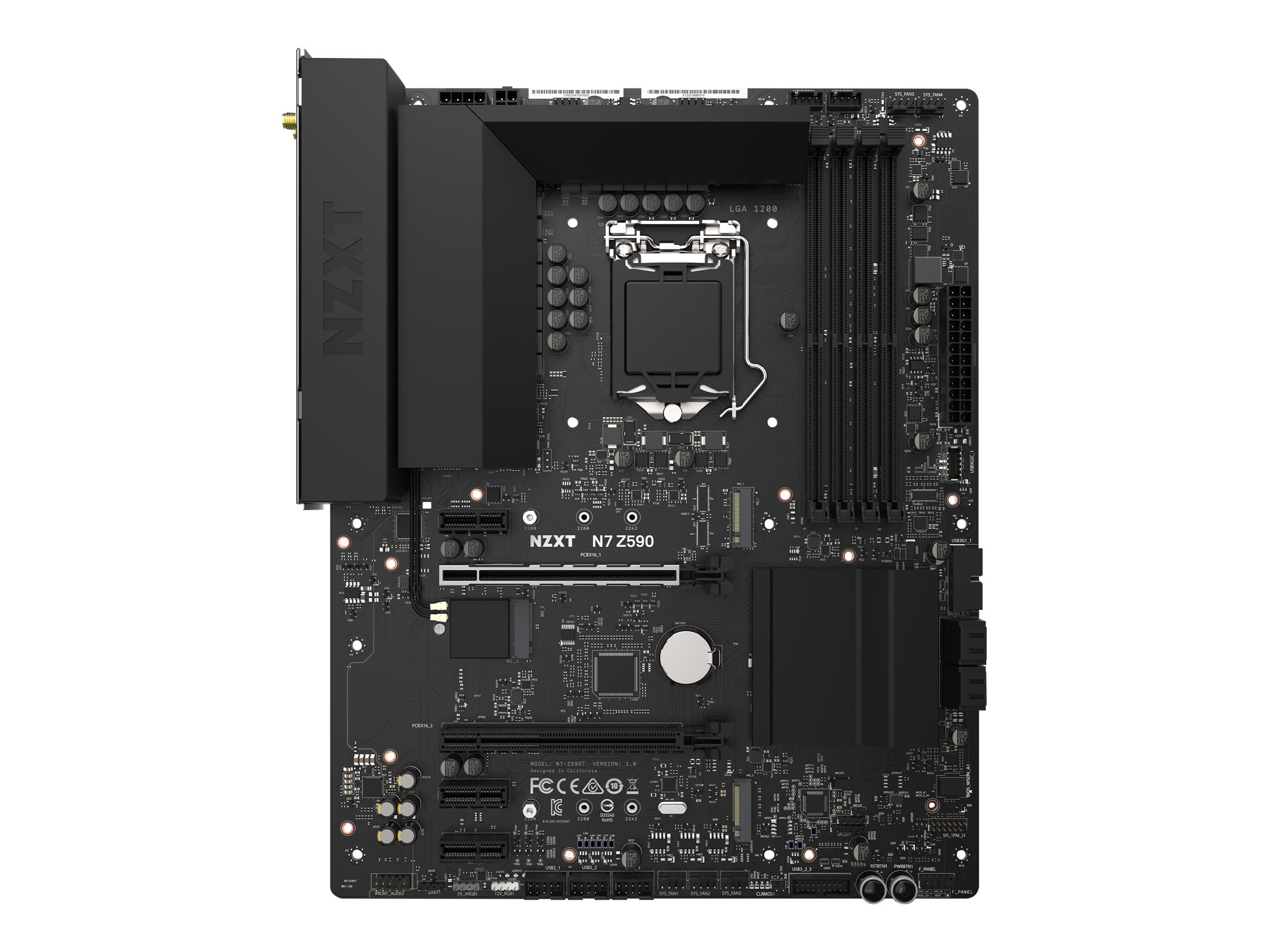 NZXT N7 Z590 Matte White - Motherboard - ATX - LGA1200 Socket - Z590 ...