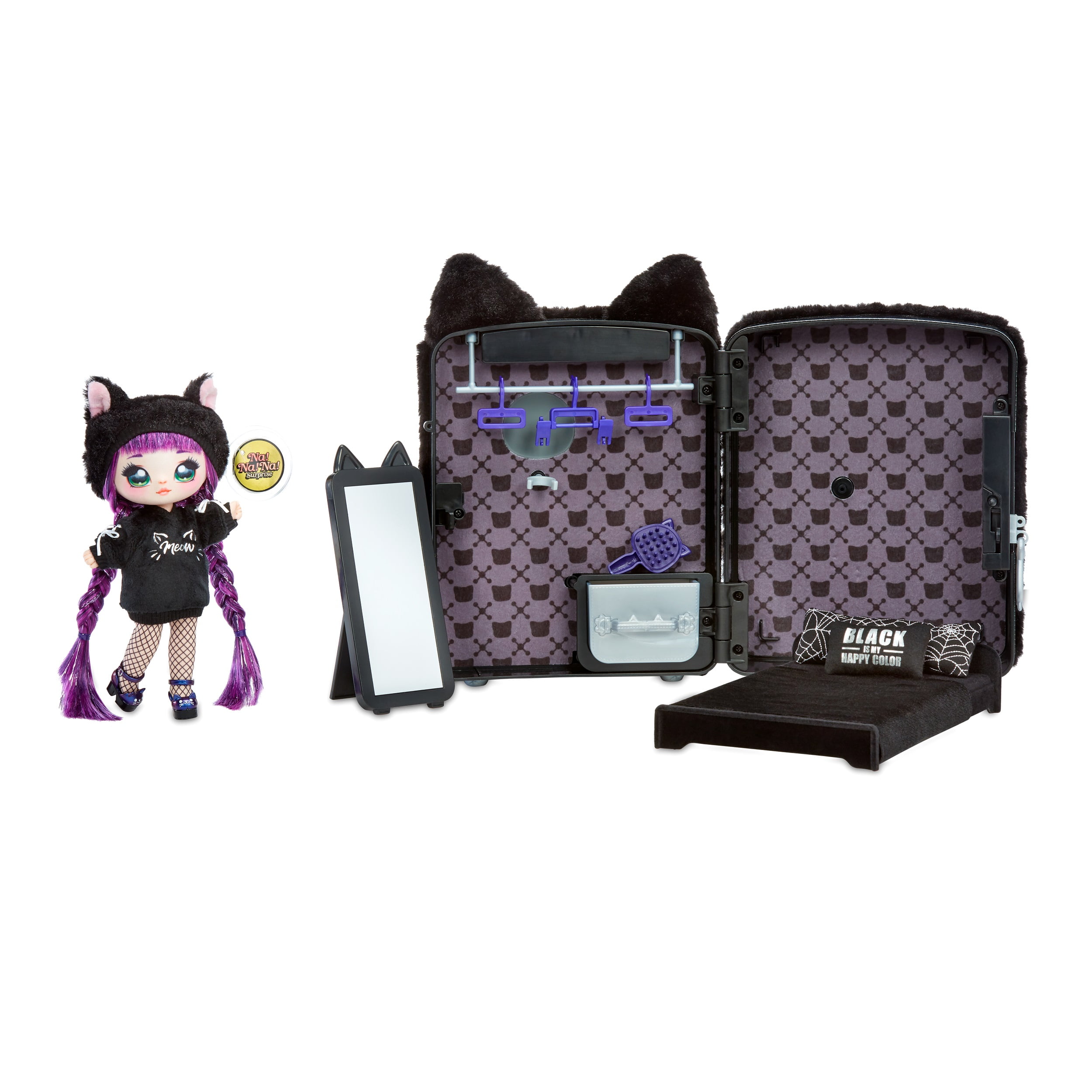 Na! Na! Na! Surprise 3-in-1 Backpack Bedroom Black Kitty with Limited ...