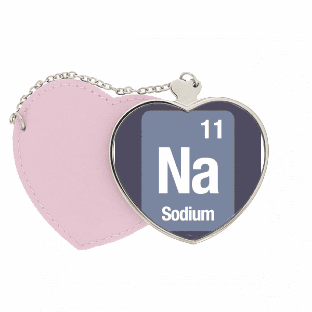 Na Sodium Checal Element Science Mirror Travel Purse Makeup Heart Pink ... Na Sodium Checal Element Science Mirror Travel Purse Makeup Heart Pink ...