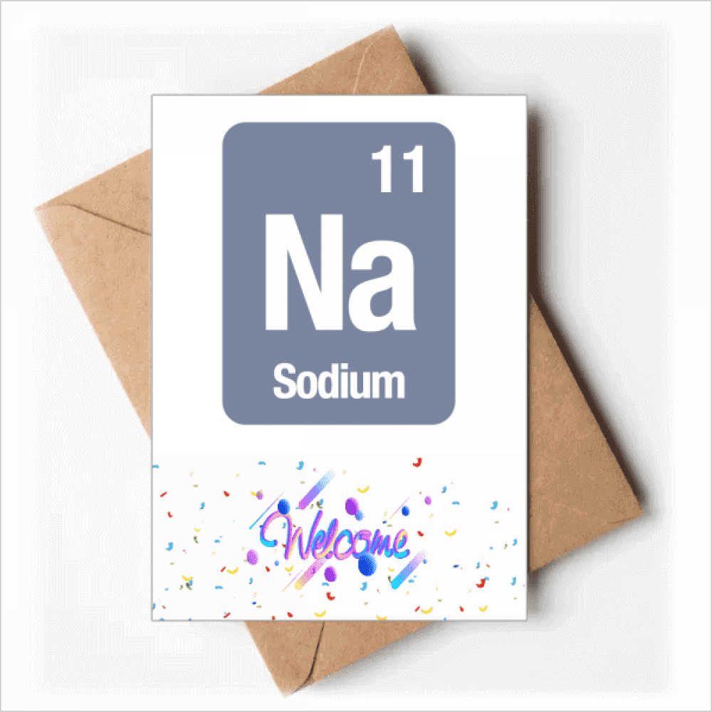 Na Sodium Checal Element Science Welcome Back Greeting Cards Envelopes ...