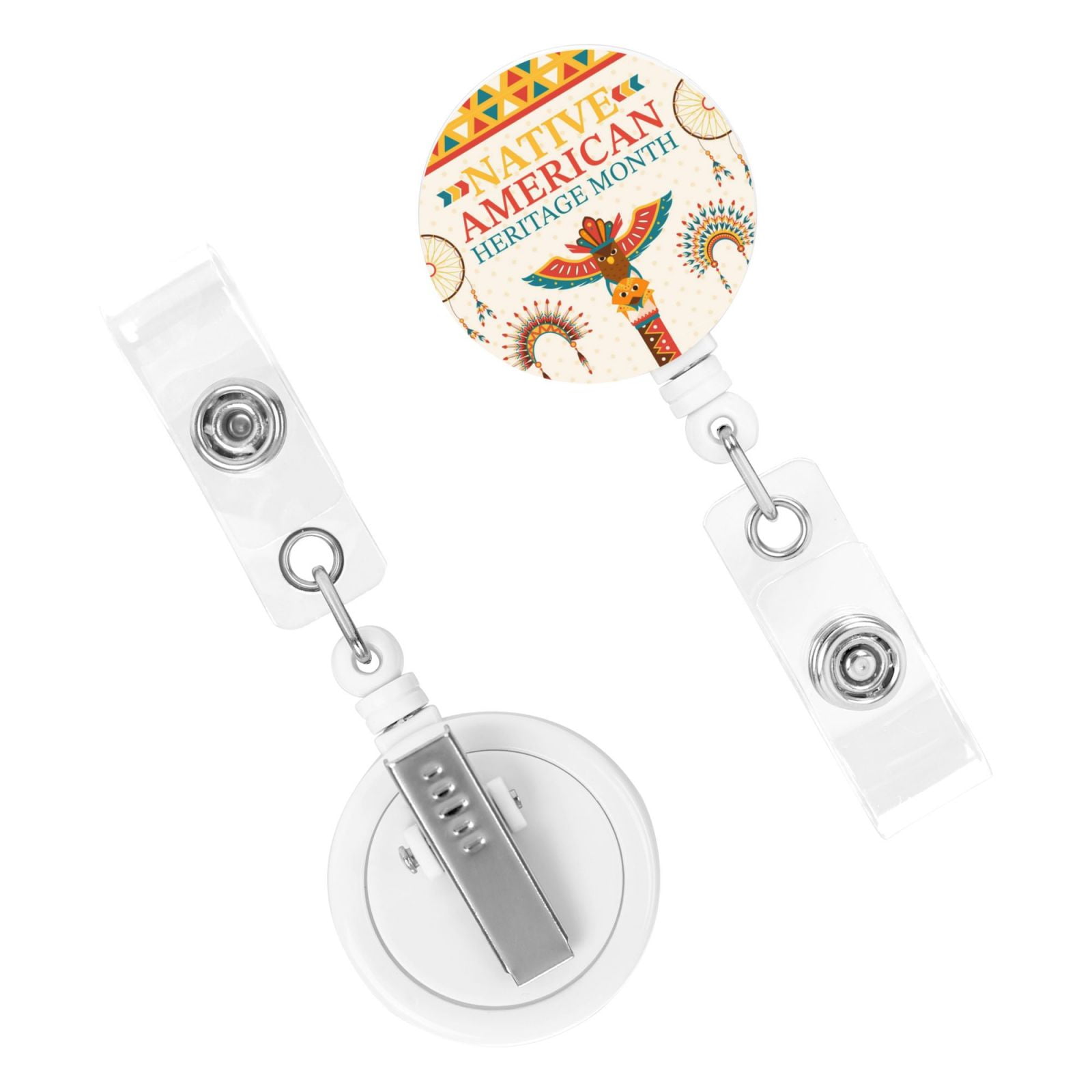 Na-tive American Heritage Month Indigenous Pride Badge Reel Retractable ...