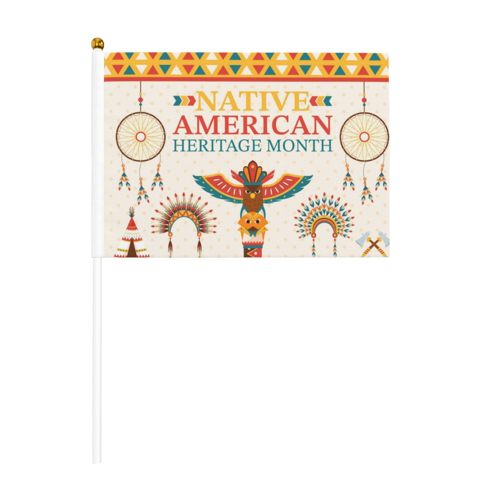 Na-tive American Heritage Month Indigenous Pride Flag Small Mini Hand ...