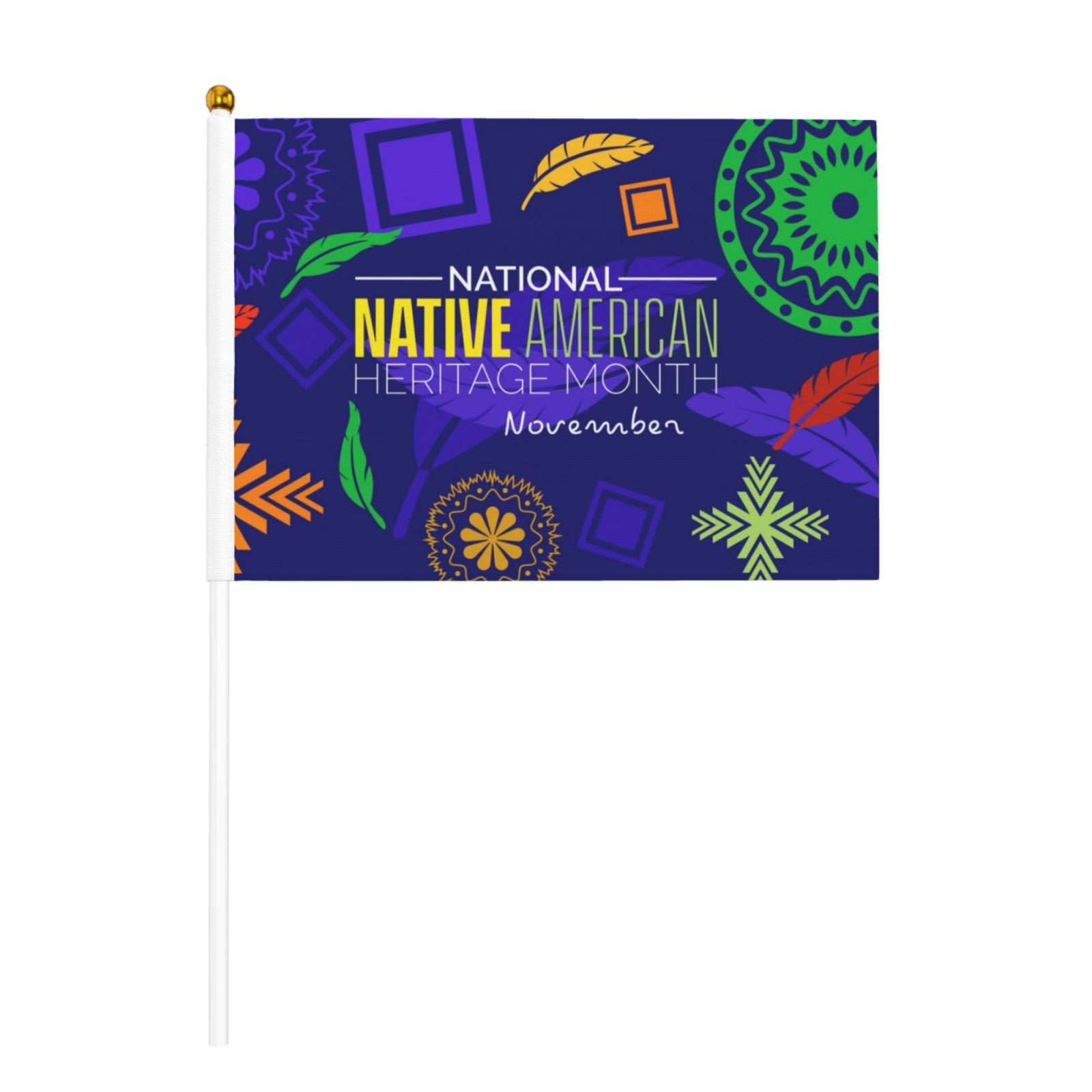 Na-tive American Heritage Month Indigenous Pride Flag Small Mini Hand ...