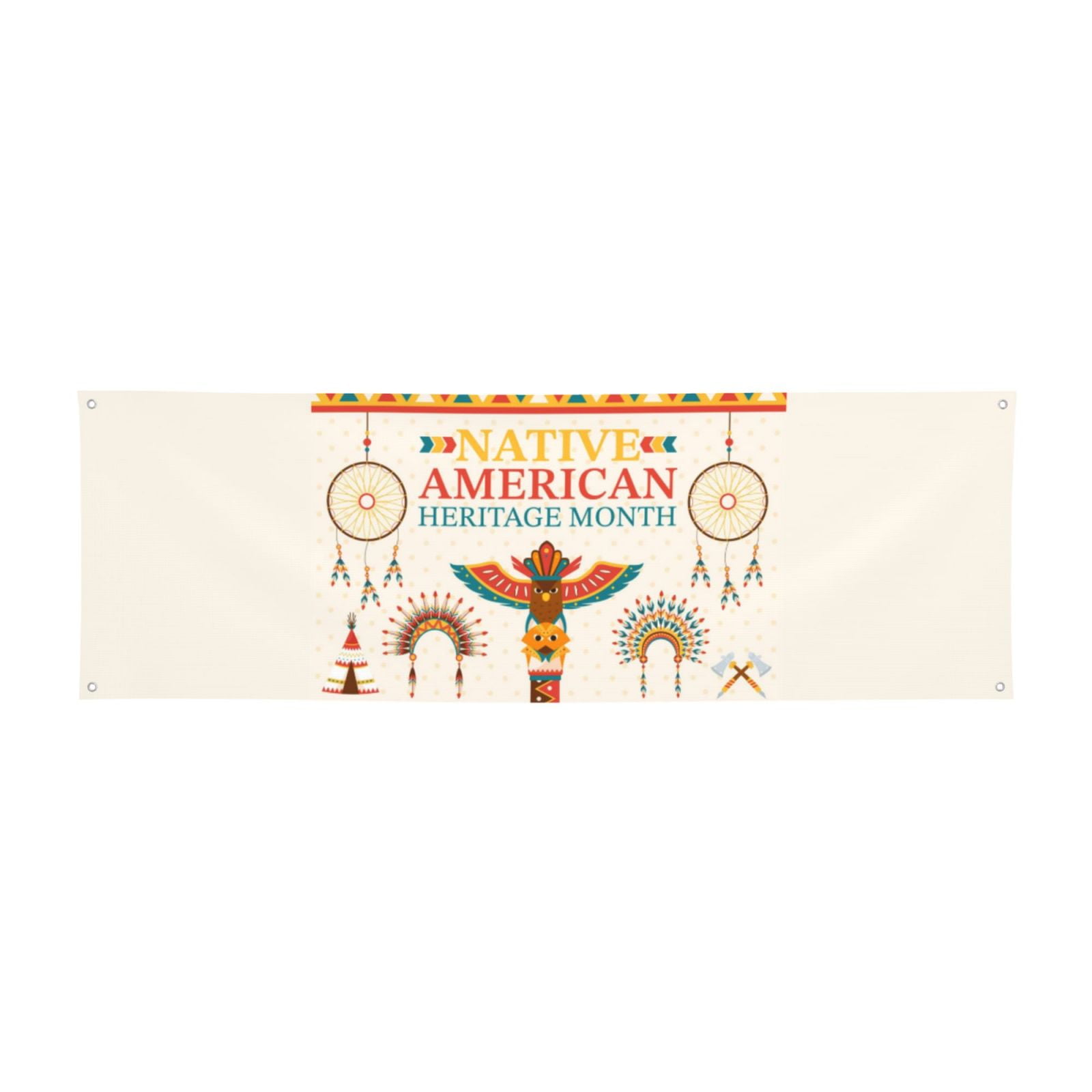 Na-tive American Heritage Month Indigenous Pride Large Banner Party ...