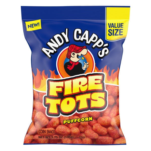 Andy Capp's Fire Tots, Value Size Puffcorn Snack, 3.75 oz. - Walmart.com