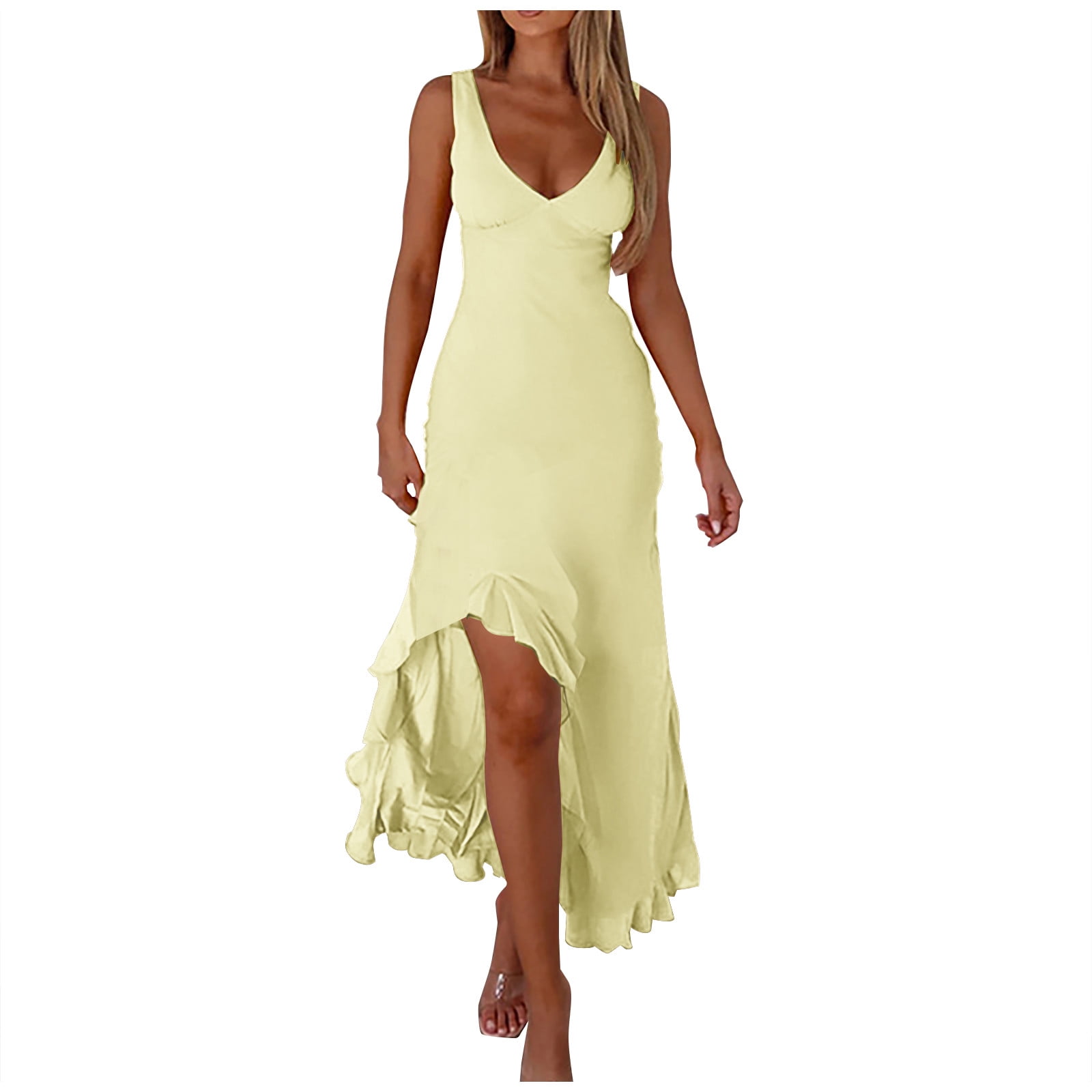 NaWent 2025 Summer Savings Women's Sexy Dress Fashion Slim V-neck ...