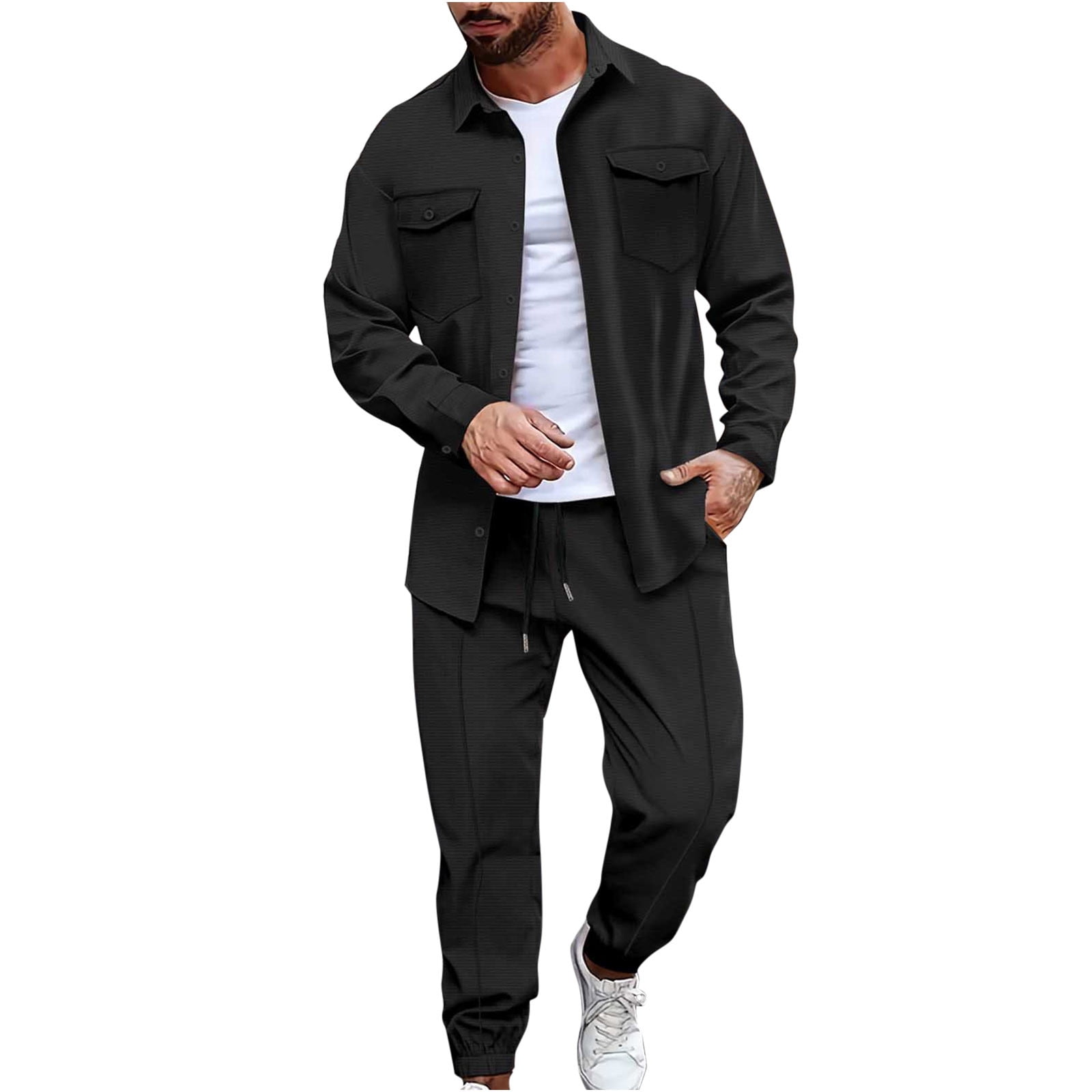 NaWent Men's Tracksuits Waffle Sweatsuits for Men Set Track Suits 2 ...