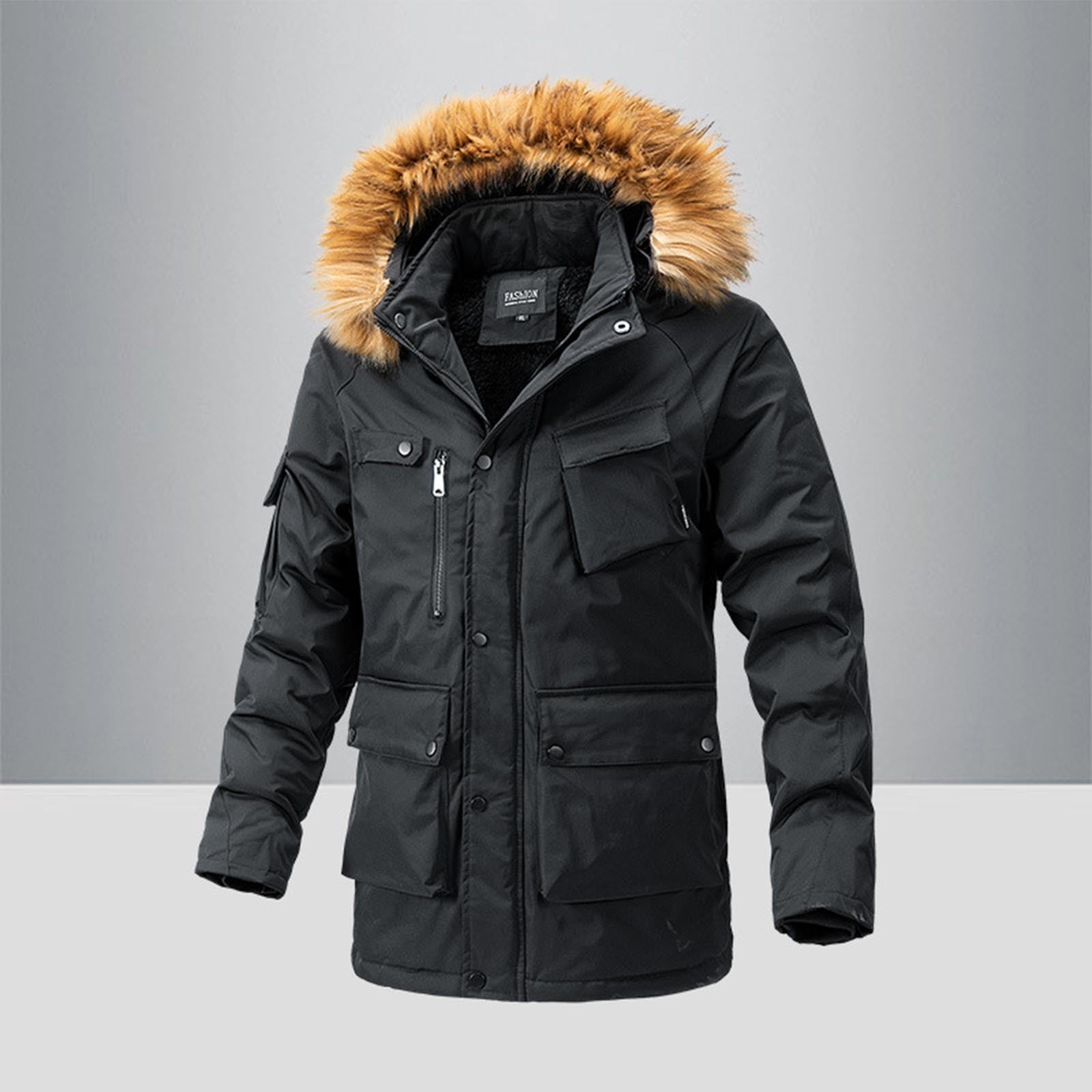 NaWent Men's Winter Snow Coat Warm Ski Jacket Waterproof Hooded Work ...