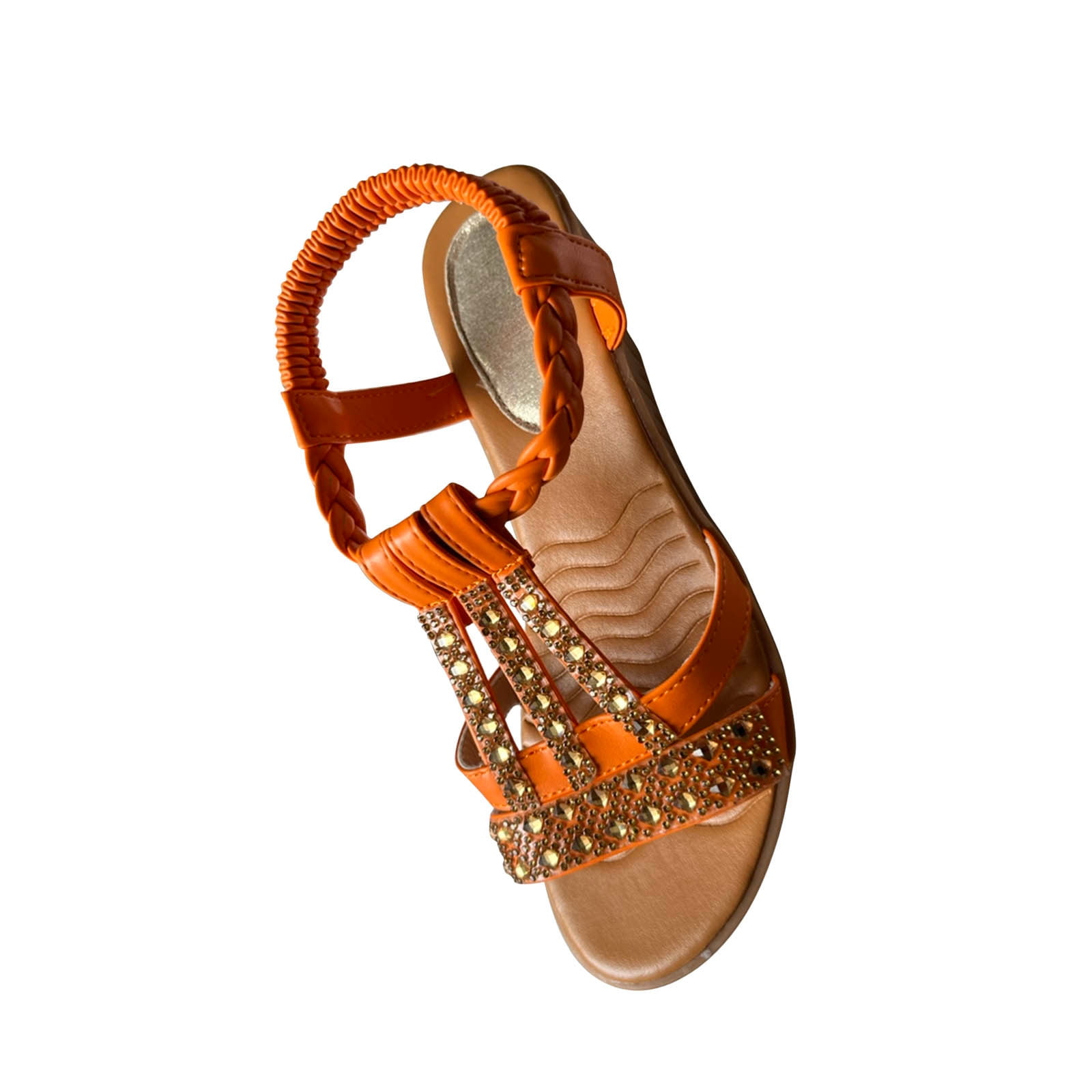NaWent Women's Fish-Mouth Slip-on Slope Heel Shoes Casual Bohemian ...