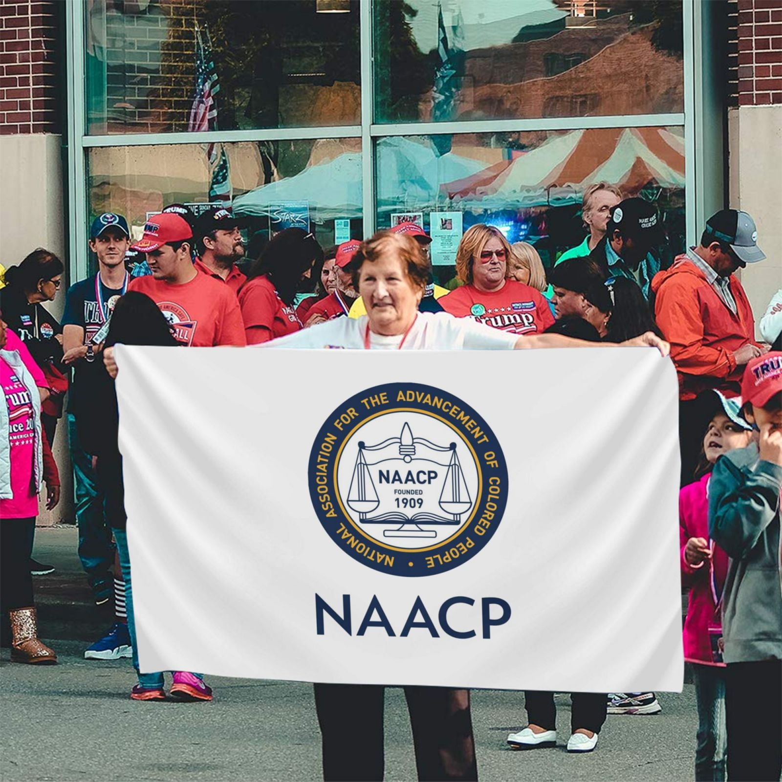 Naacp Womens Crew Logo Banner Breeze Flag Outdoor Flags Home Flag ...