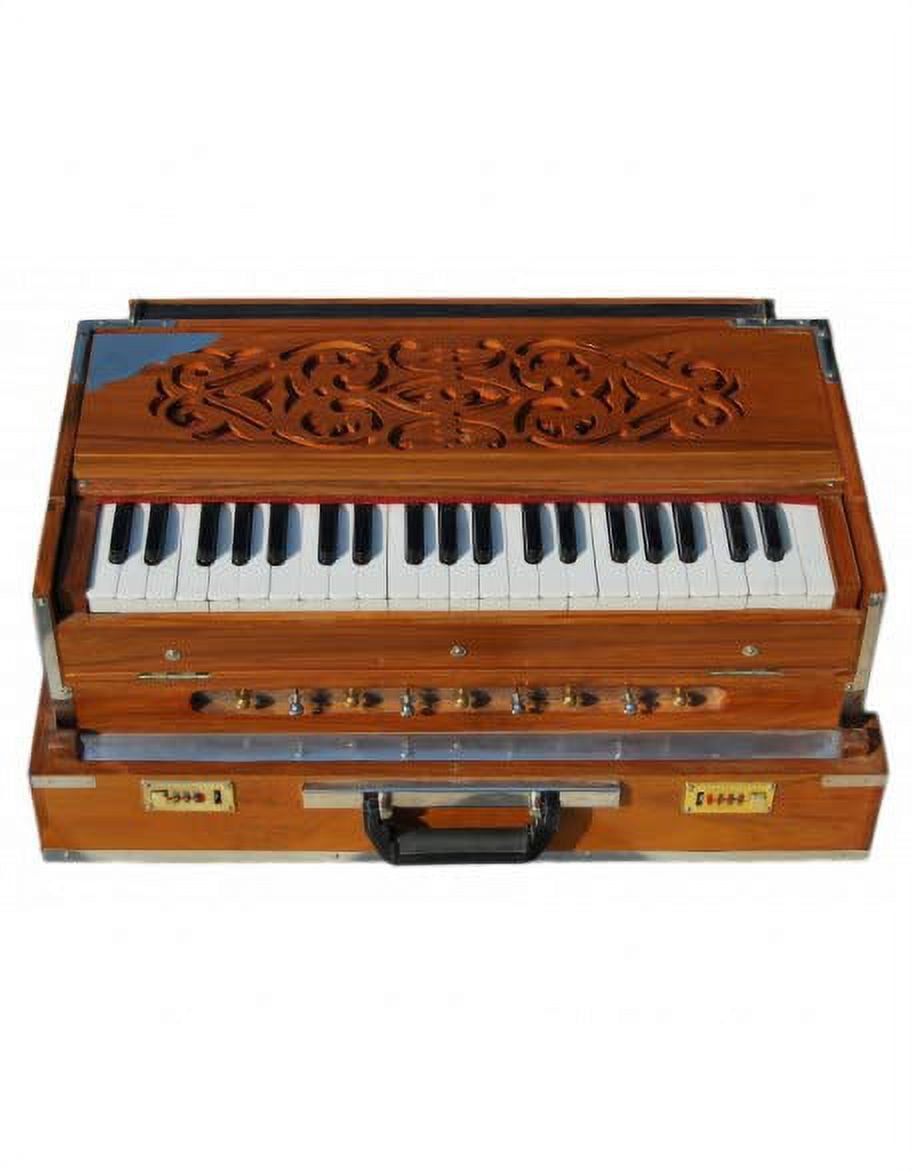 Naad Folding Harmonium Instrument, 3.5 octaves, Portable Harmonium ...