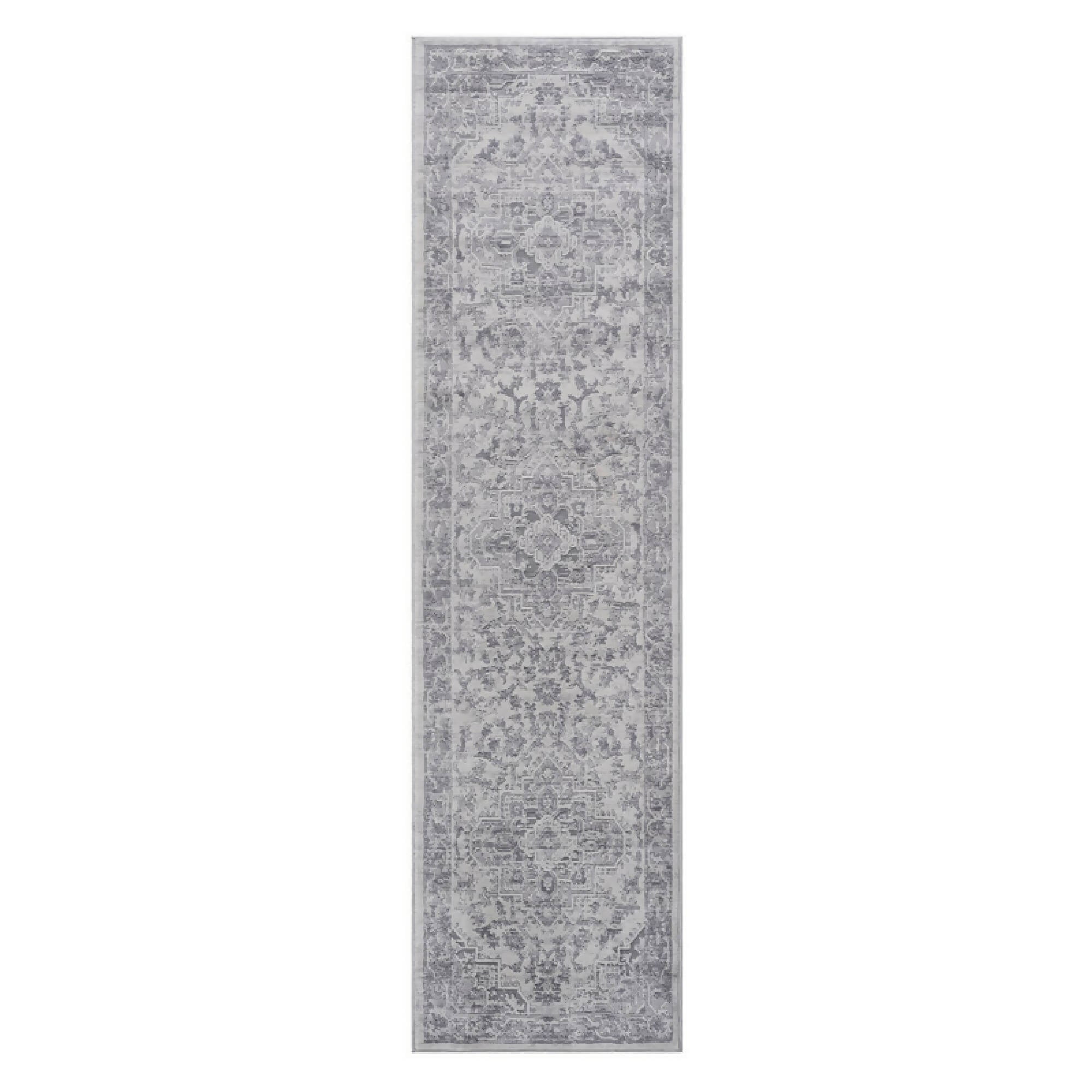 Naar Marfi 2X8 Area Rug, Silver Oriental, Non-Slip and Non-Shedding ...