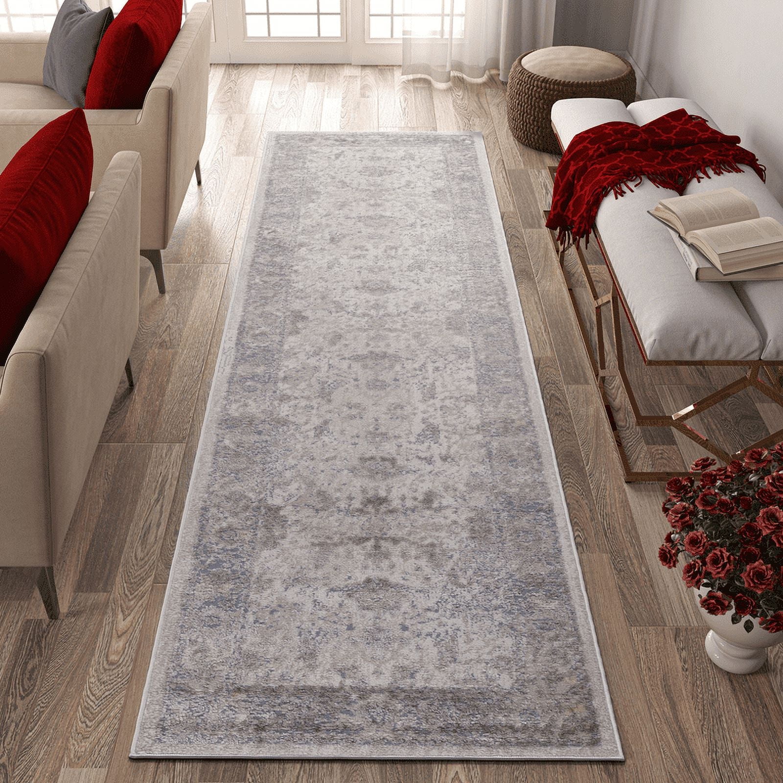 Naar Payas 2X8 Area Rug, Brown/Beige Oriental Power Loom Crafted Area ...