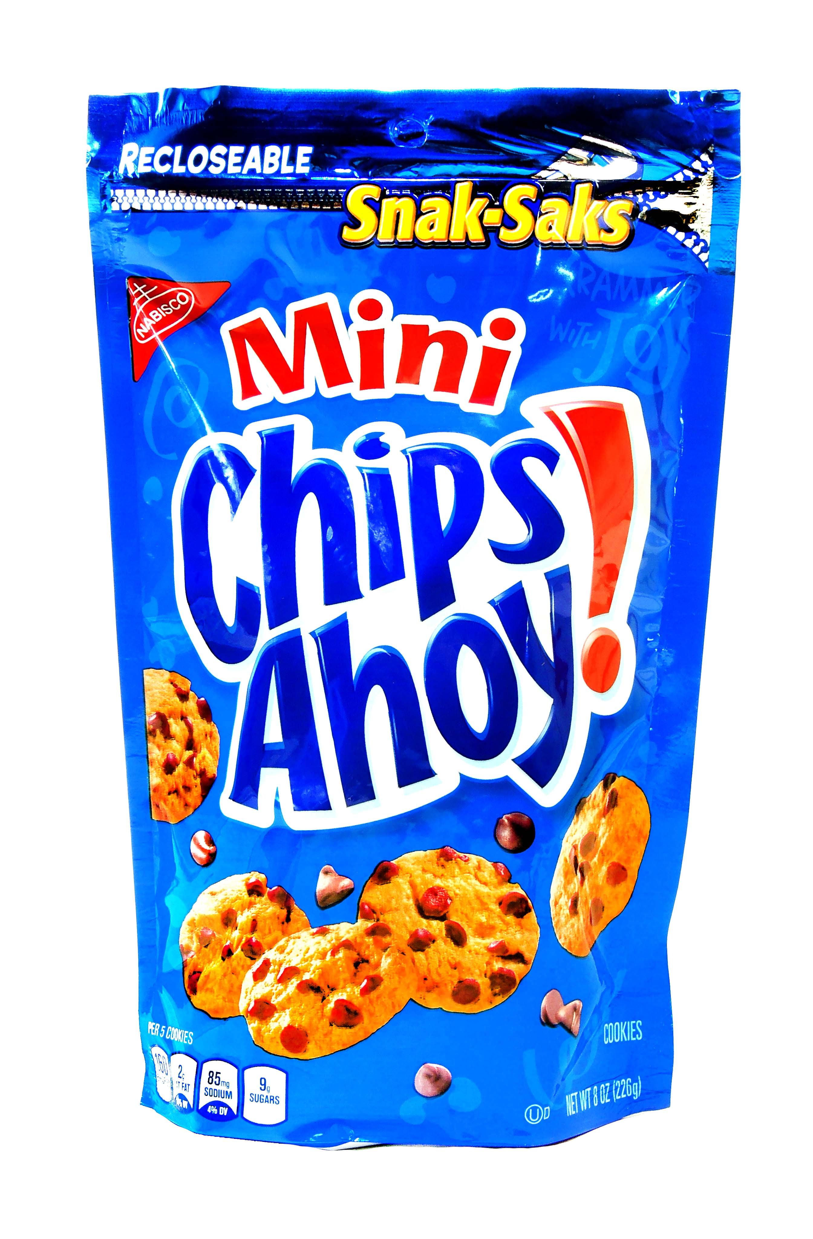 Nab Snak-Sak Single Pack, Chips Ahoy Mini Cookies, 8Oz Lunch Snack - 1 ...