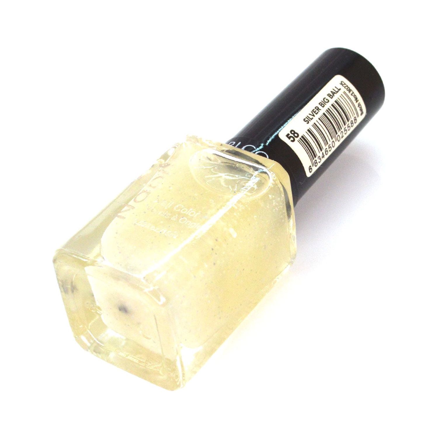 Nabi Cosmetic 1 x Color Nail Lacquer [ NP58 : Silver Big Ball ] Glitter ...