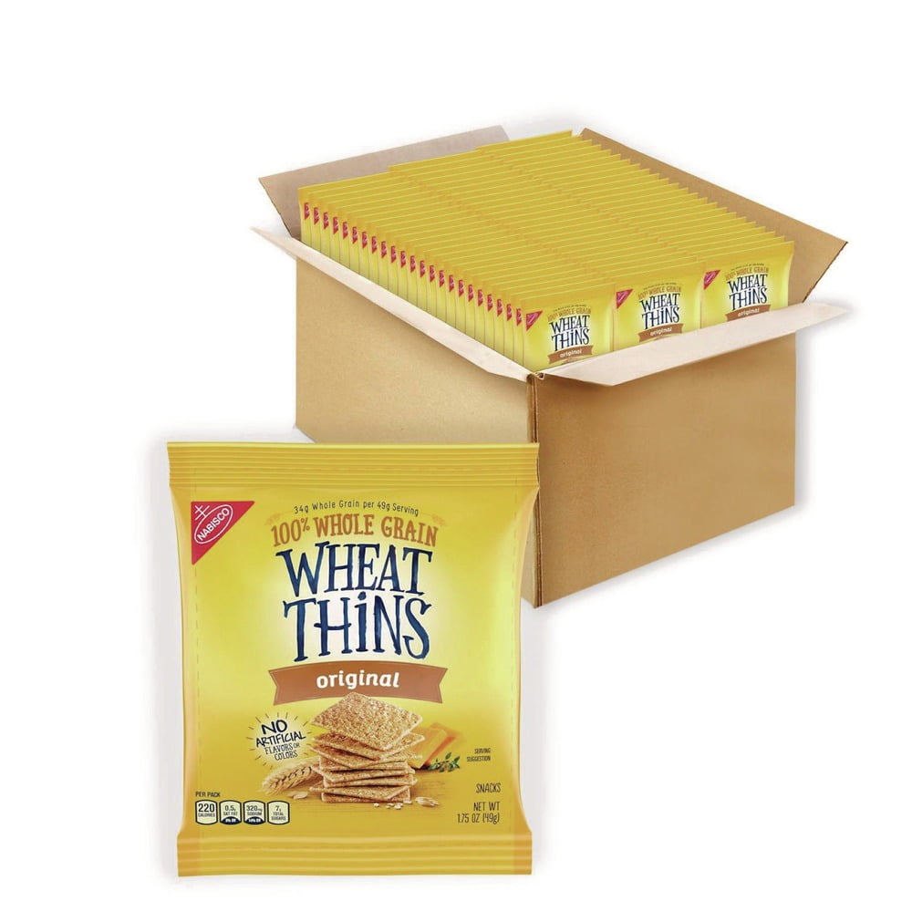 Nabisco Wheat Thins Original Crackers, 1.75 oz Bag, 72/Carton - Grocery ...
