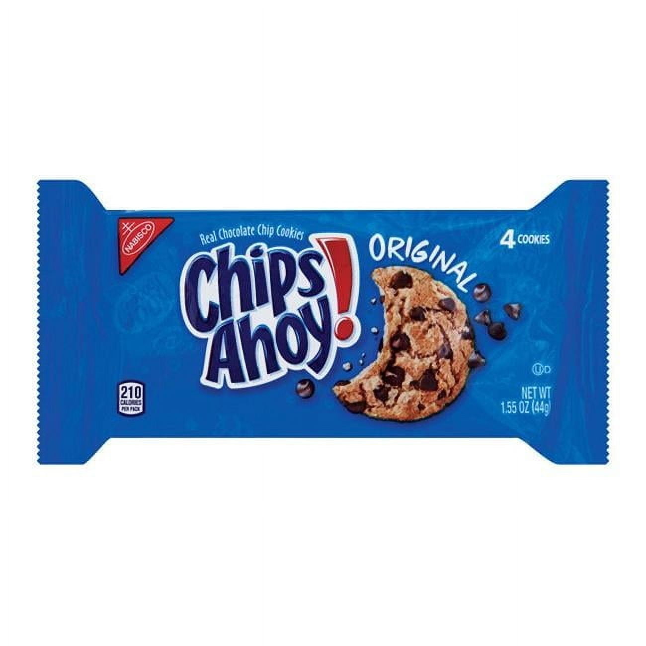 Nabisco 1.55 oz Chips Ahoy Chocolate Chip Cookies, Black - Pack of 12 ...