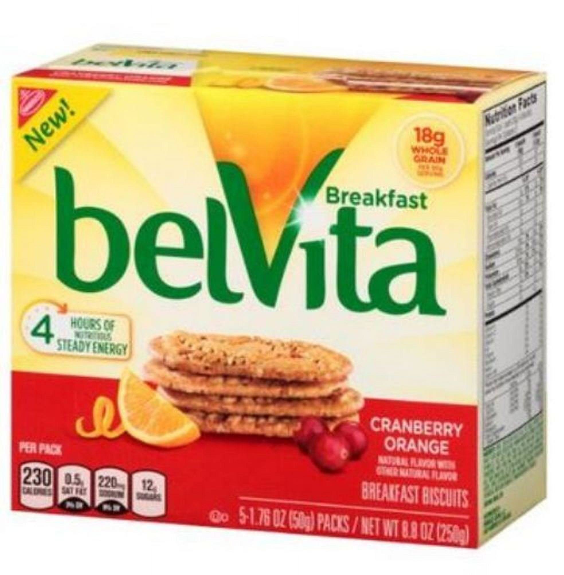 Nabisco, Belvita, Cranberry Orange Breakfast Biscuits, 8.8oz Box (Pack ...