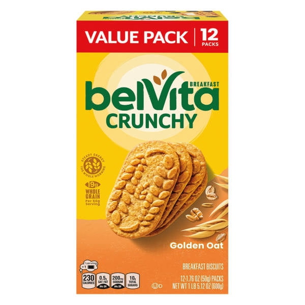 Nabisco Belvita Golden Whole Grain Oat Biscuits, 12 count - 21.12 oz ...