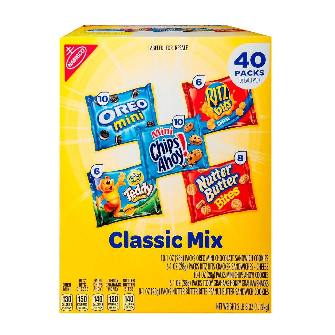 Nabisco Classic Mix Cookies & Crackers Variety Pack, (40 Pack/1 Ounce ...