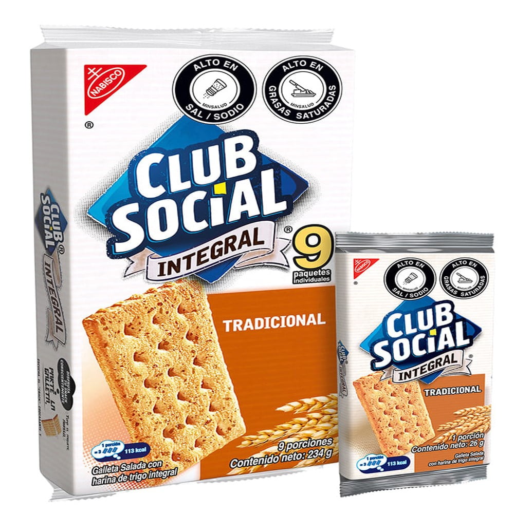 Nabisco Club Social Whole Grain Crackers Salted 9 Pack 8.2 oz - Walmart.com