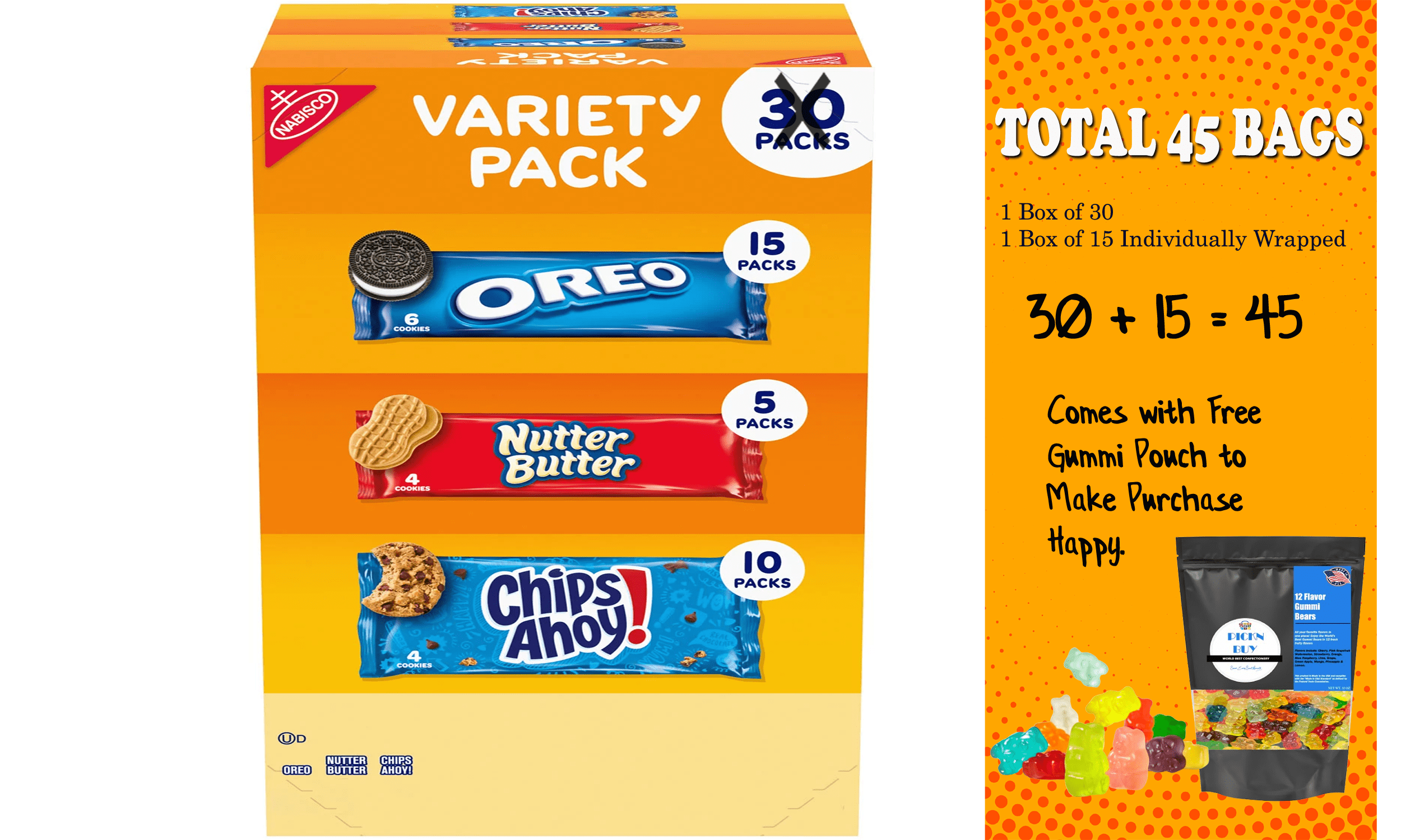 Nabisco Cookie Variety Pack, 45 pk. - Walmart.com