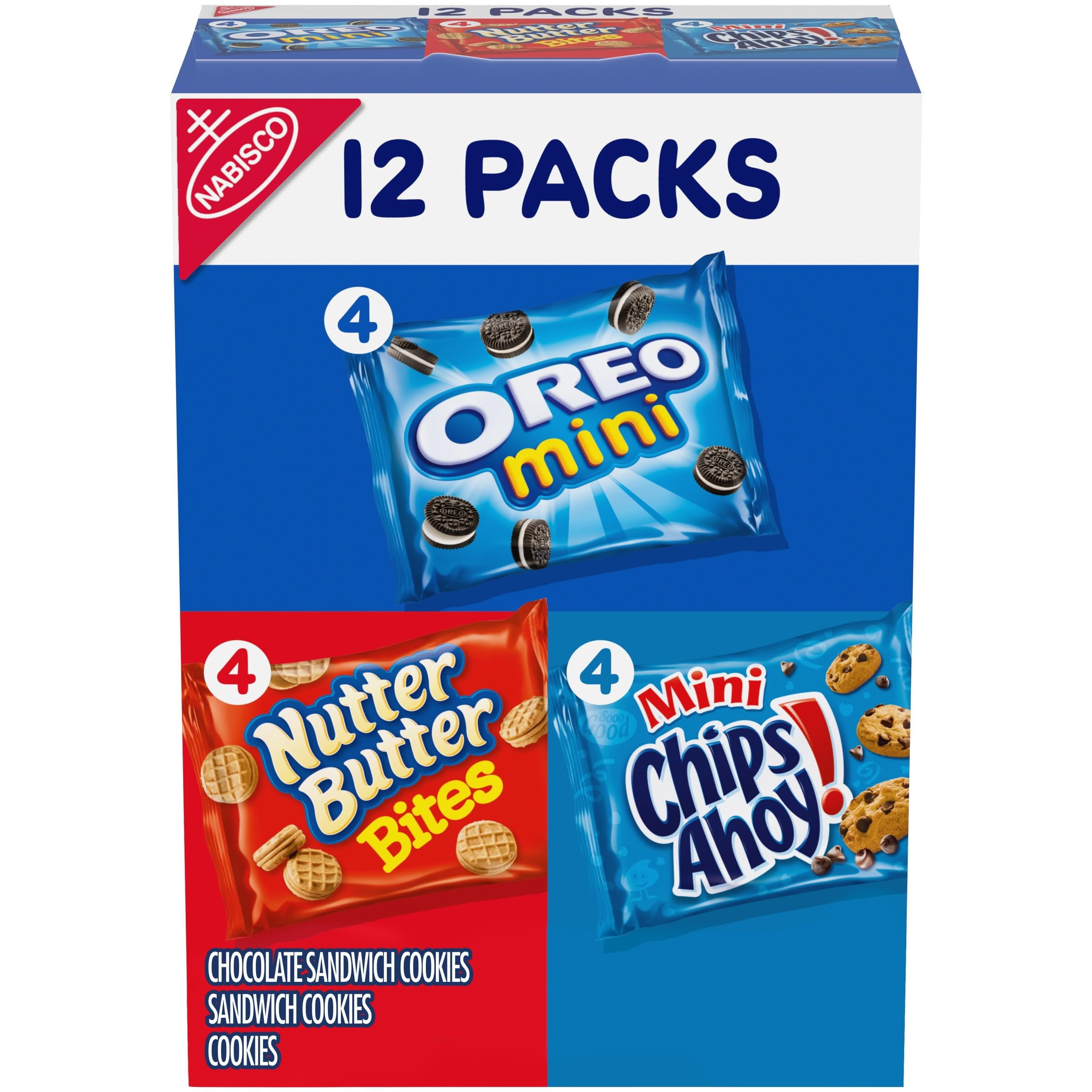Nabisco Cookie Variety Pack YPF5 OREO Mini, Nutter Butter Bites, CHIPS ...