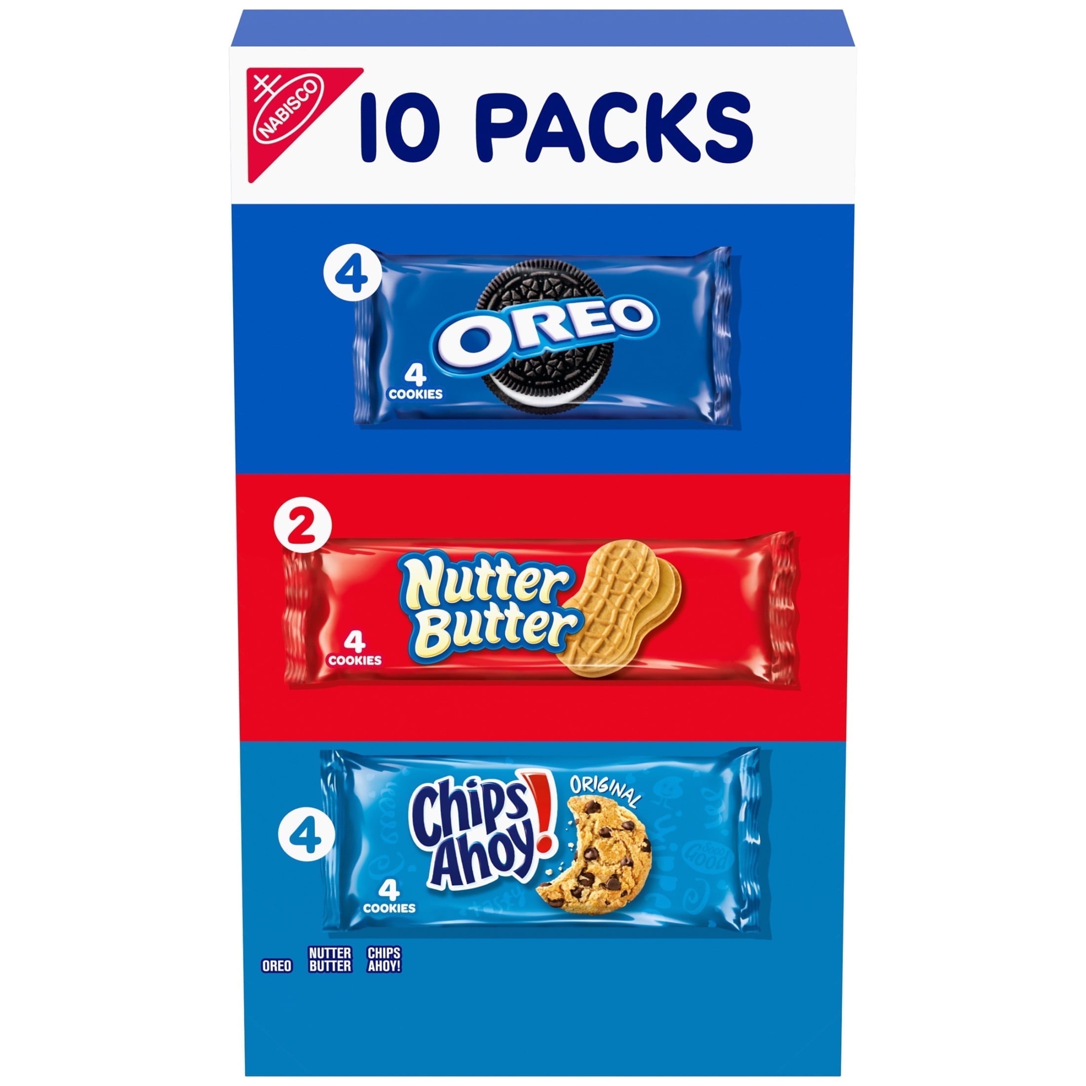 2X- Nabisco Cookie Variety Pack, OREO, Nutter Butter, CHIPS AHOY!, 10 ...
