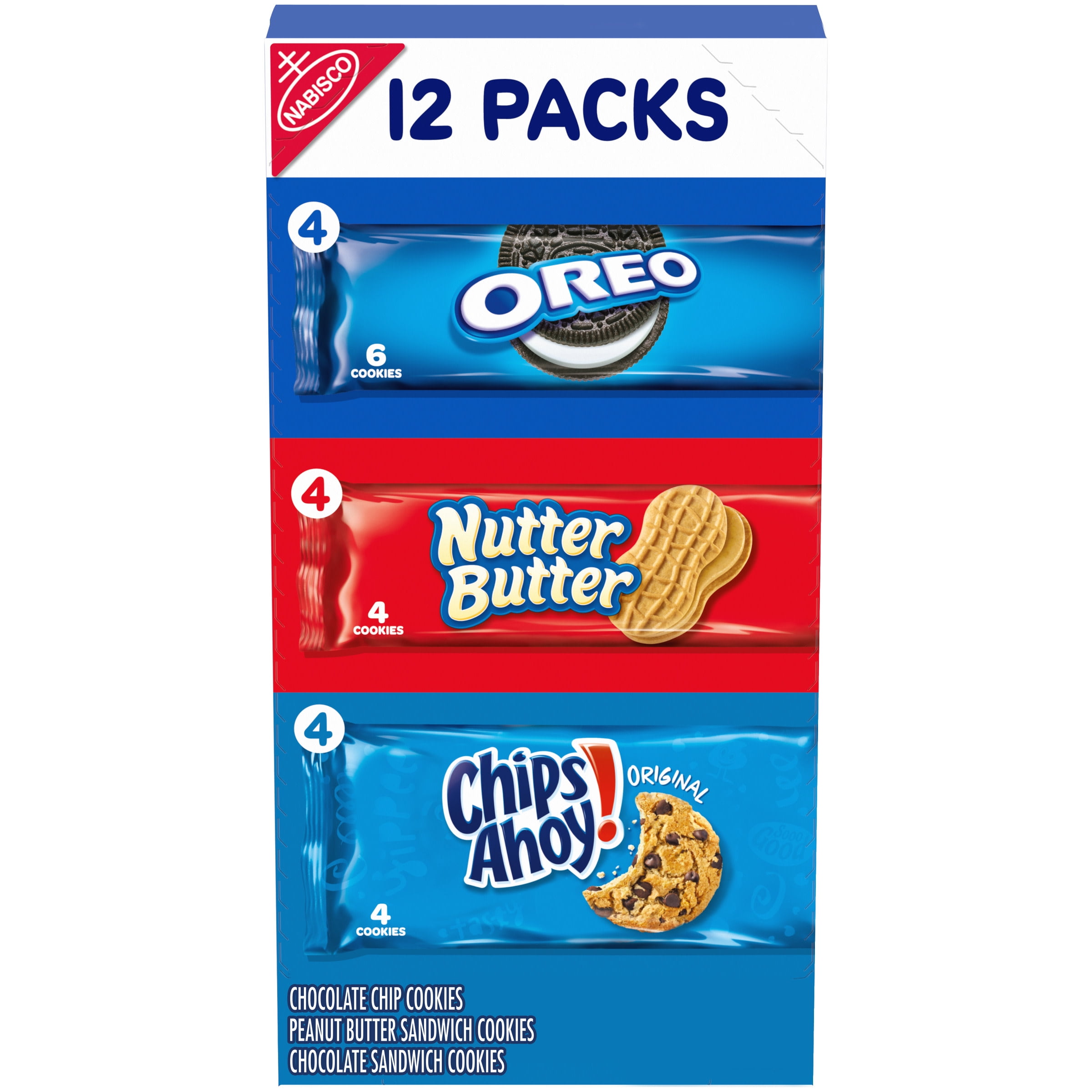 Nabisco Variety Pack - OREO, Nutter Butter, CHIPS AHOY! - 12 Snack ...
