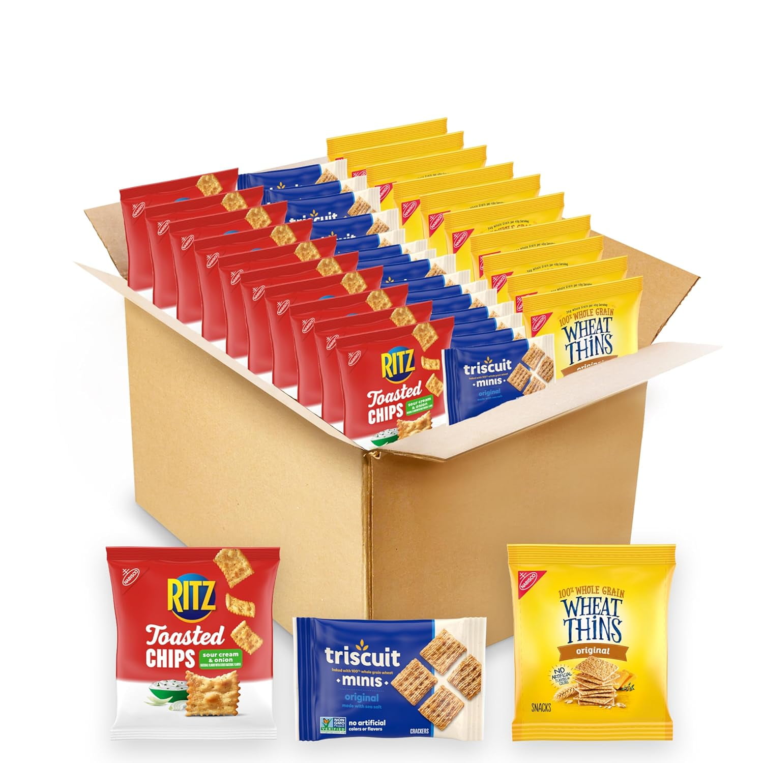 Nabisco Cracker Variety Pack, RITZ Toasted Chips, Wheat Thins Whole ...