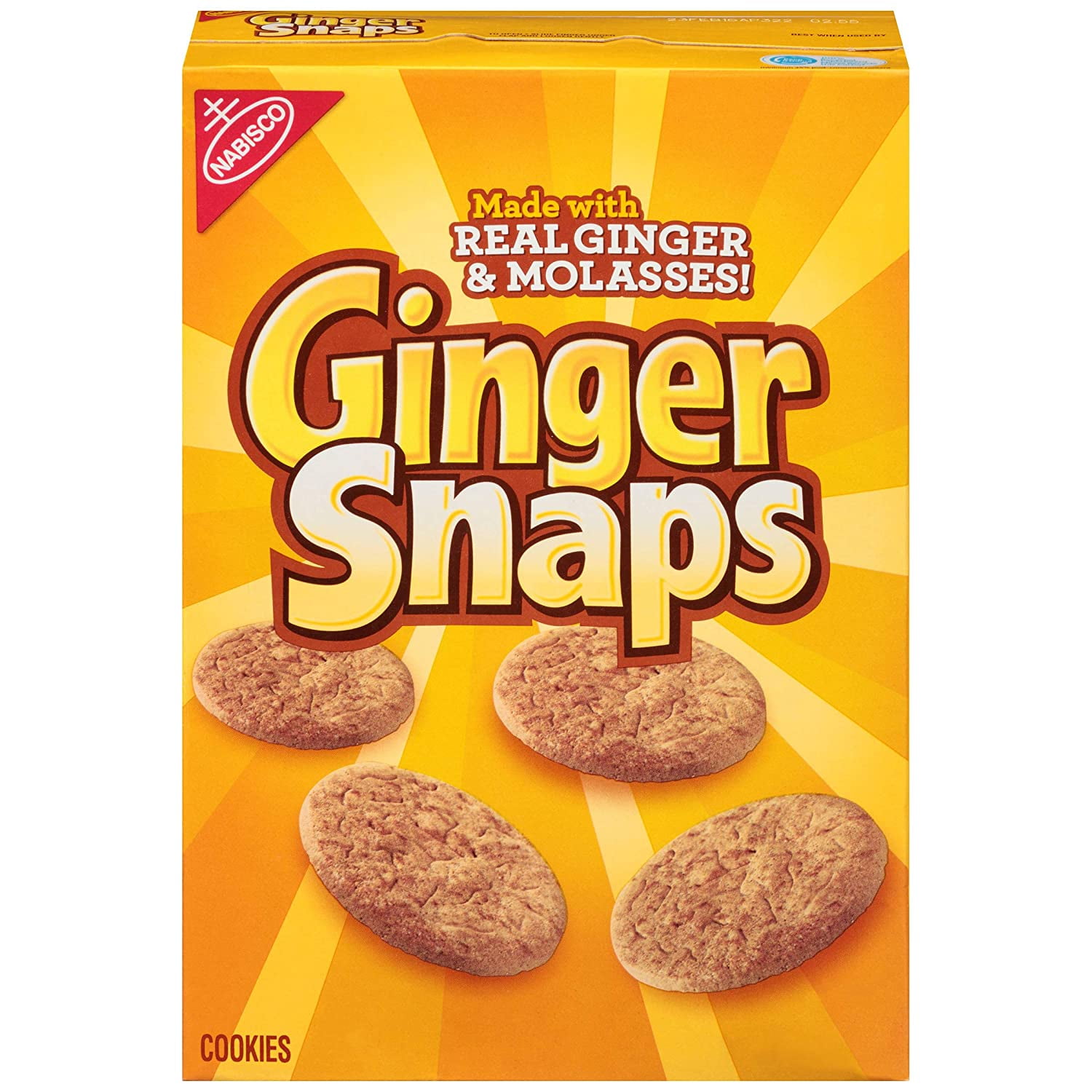 NABISCO Real Ginger Snaps Old Fashioned Cookies Crunchy Snack 16oz (4 ...