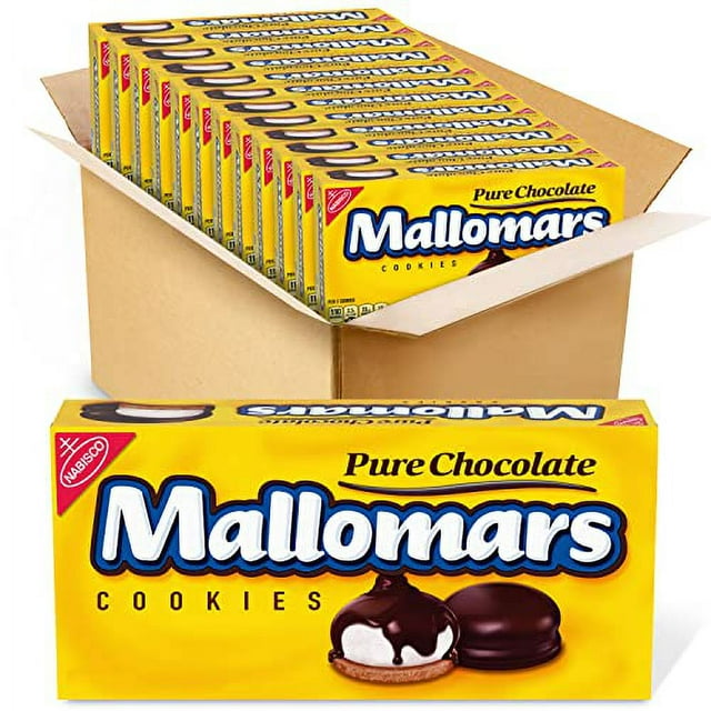 Nabisco Mallomars Pure Chocolate Cookies, Prepackaged Grahams, 12 - 8 ...