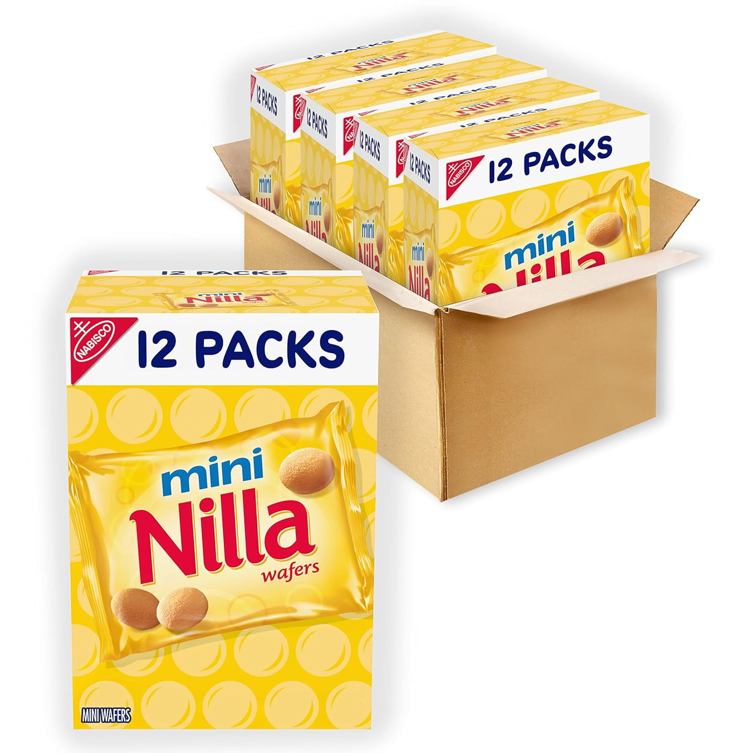 Nabisco Nilla Mini Wafers, Individual 1 oz Packages , 12 count Per Box ...