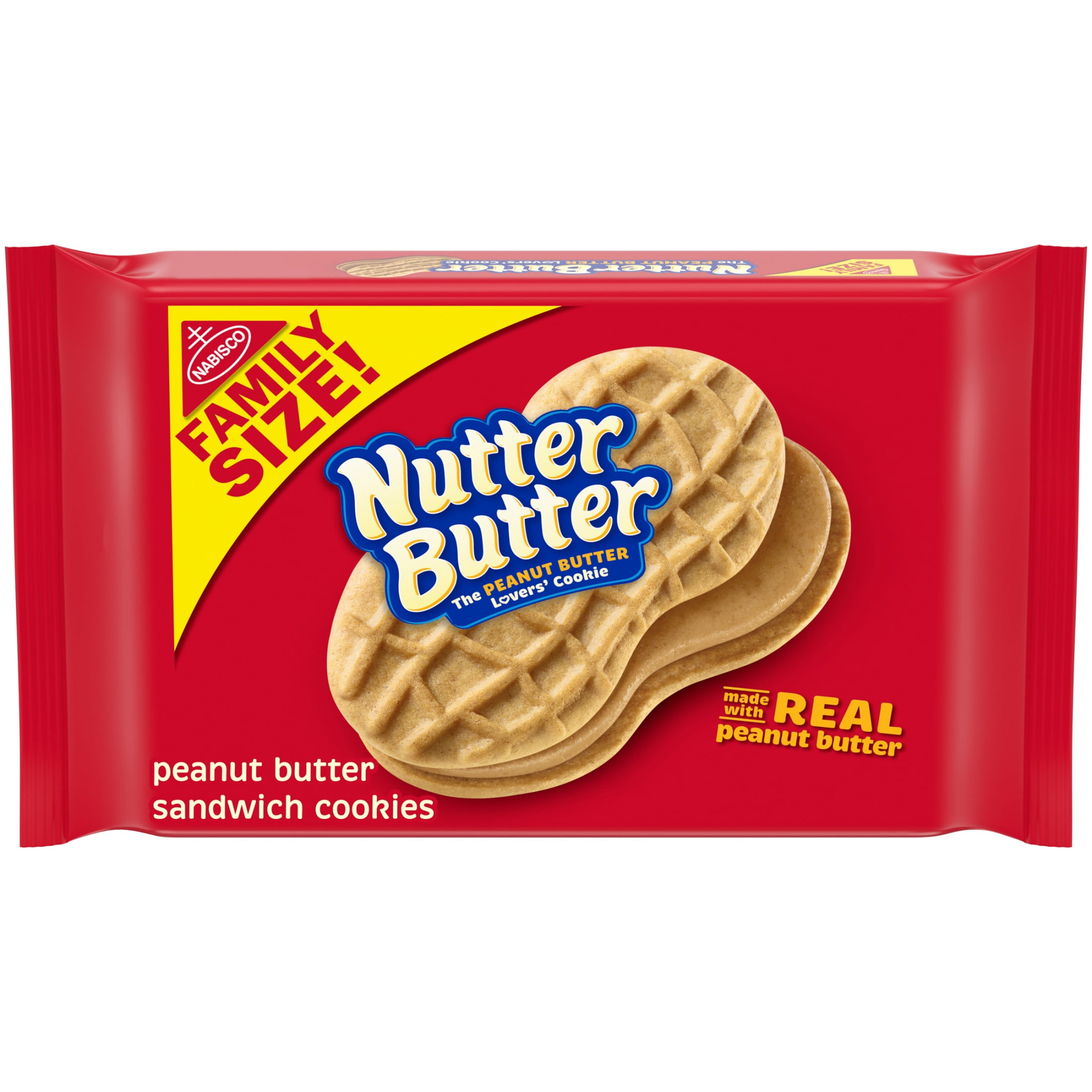 Nutter Butter Original Peanut Butter Sandwich Cookies, Family Size Pack ...