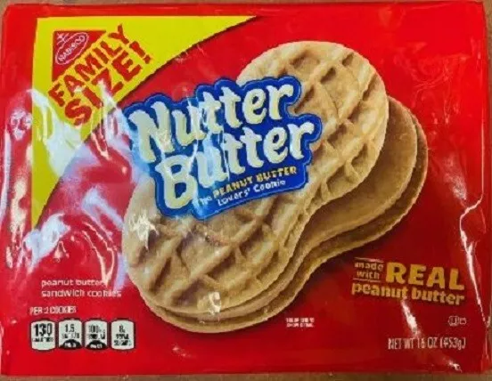 Nabisco Nutter Butter Family Size Peanut Butter Sandwich Cookies 16 oz ...