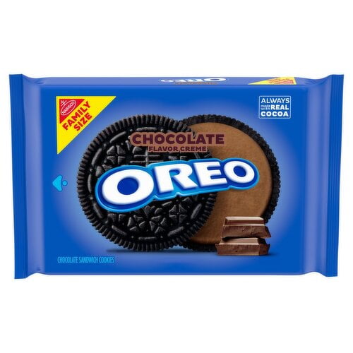 Nabisco Oreo Chocolate Flavor Creme Chocolate Sandwich Cookies Family ...