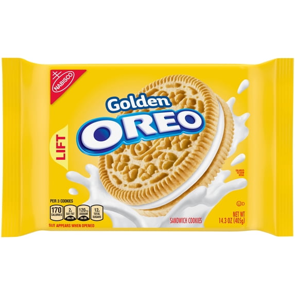 OREO Golden Sandwich Cookies, Vanilla Creme Filling, 14.3 oz - Kosher ...