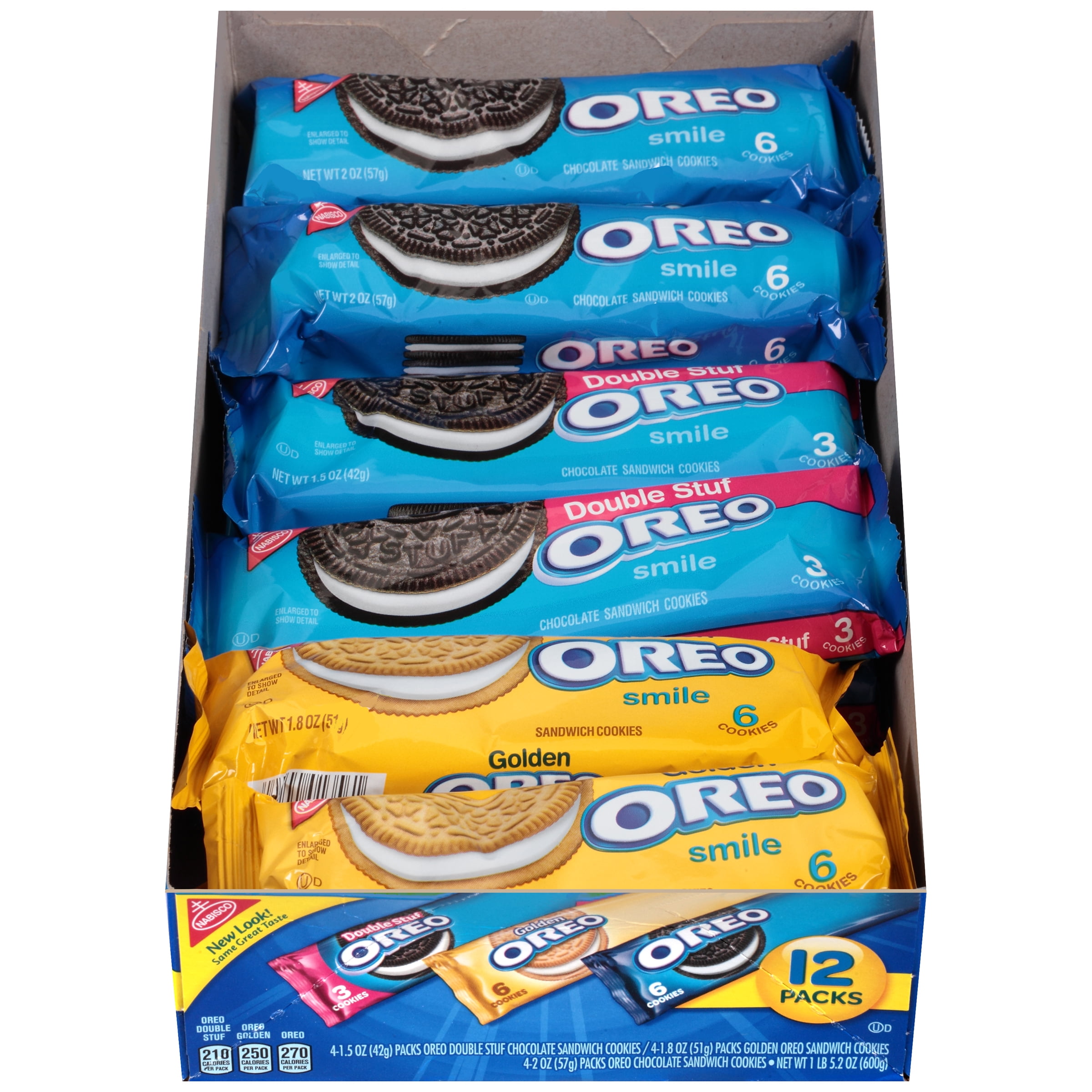 Nabisco Oreo, Oreo Double Stuff, Oreo Golden, 21.2 Oz., 12 Count ...