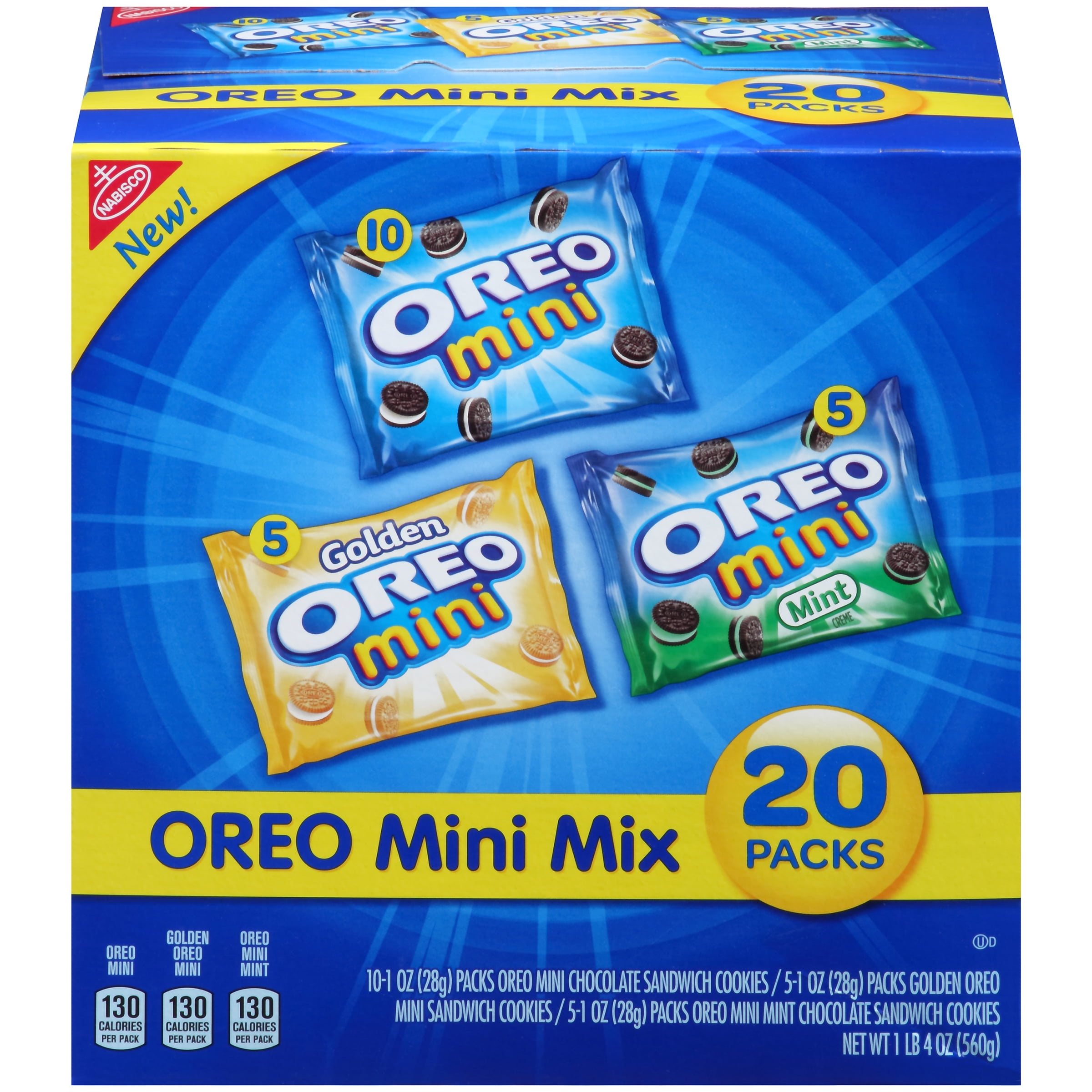 Nabisco Oreo Original, Mint, & Golden Oreo Mini Mix, 1 Oz., 20 Count ...
