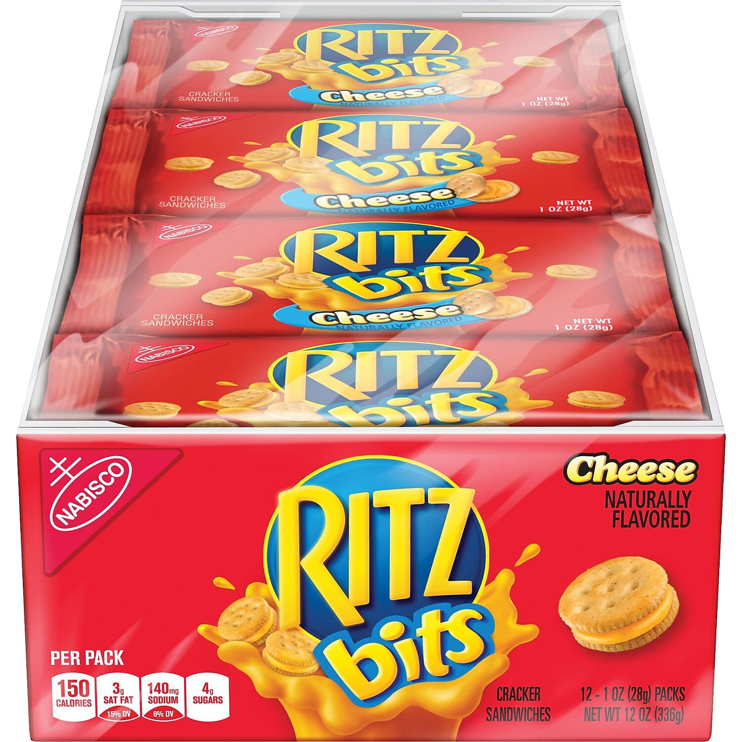 Nabisco Ritz Bits Cheese Crackers - 12 Pack - Walmart.com
