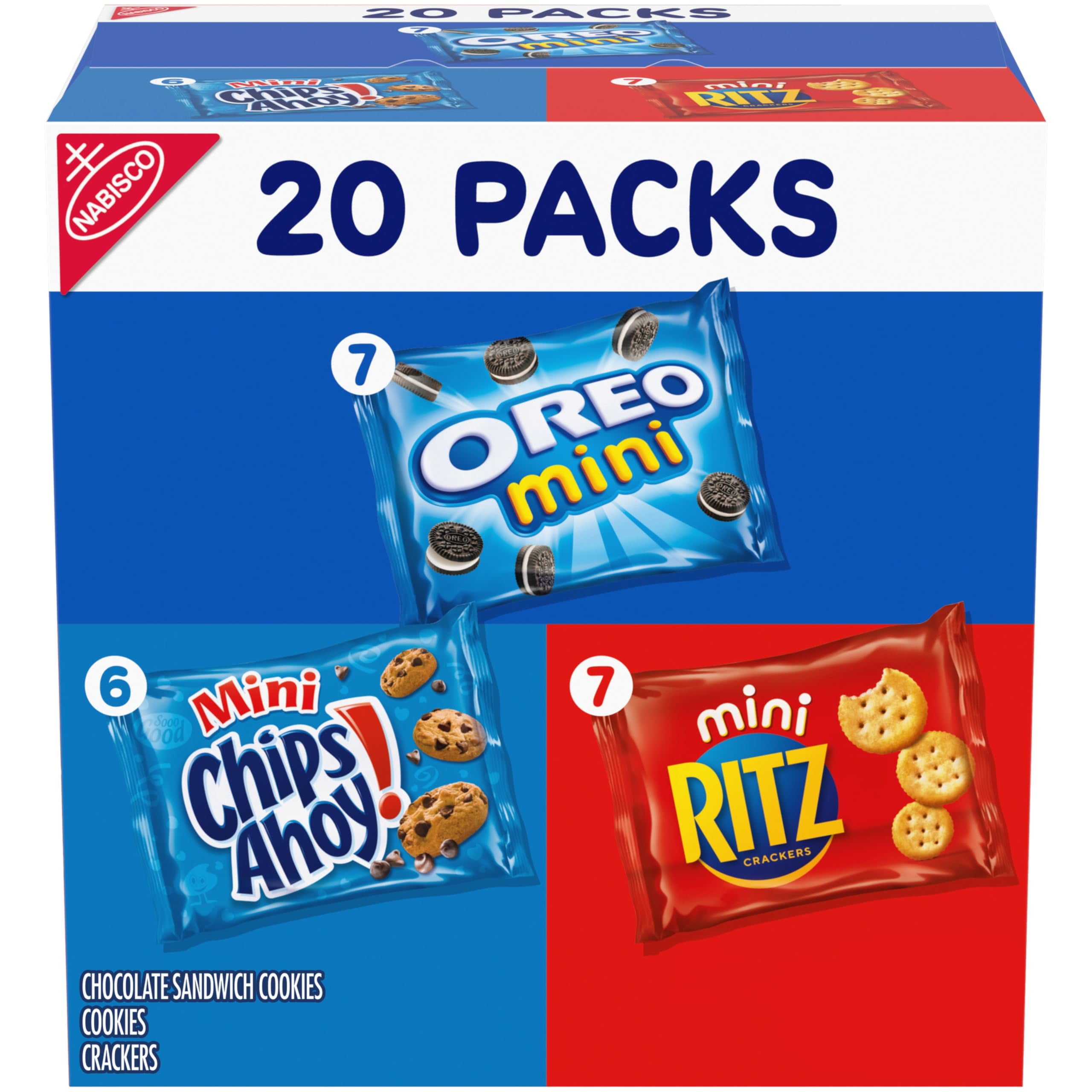 Nabisco Sweet & Savory YPF5 Mix Variety Pack, OREO Mini Cookies, CHIPS AHOY! Mini Cookies & RITZ ...