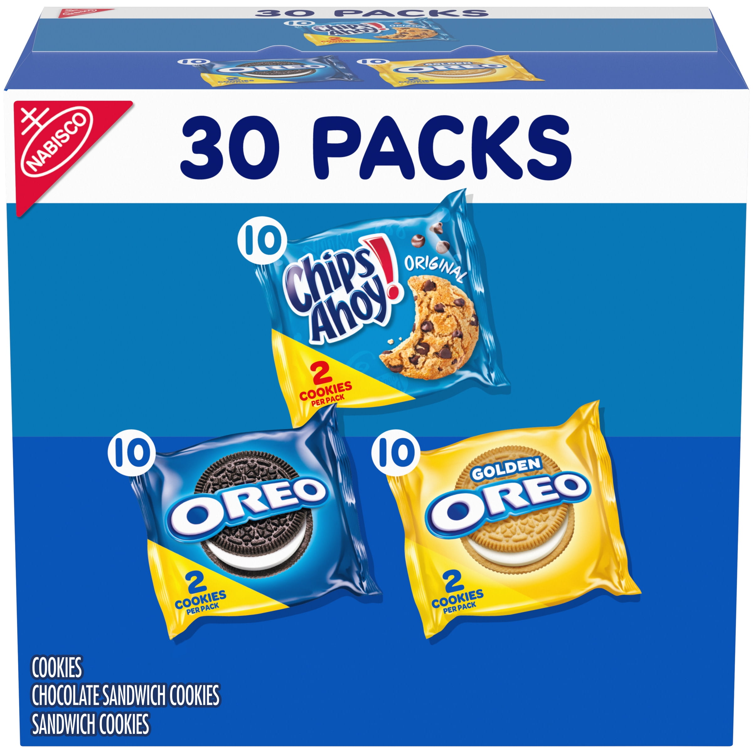 Nabisco Sweet Treats Cookie Variety Pack OREO, OREO Golden & CHIPS AHOY ...