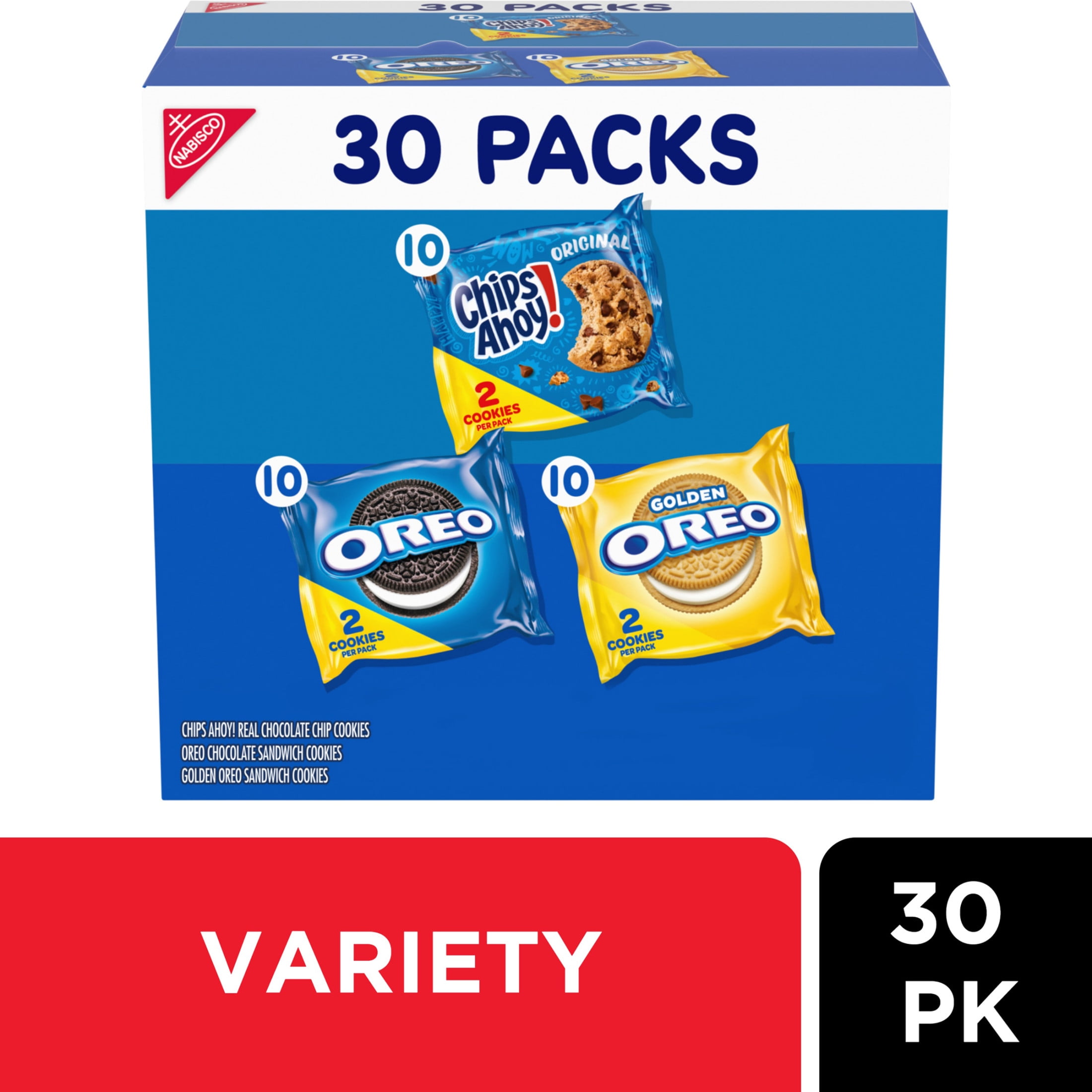 Nabisco Sweet Treats Cookie Variety Pack OREO, OREO Golden & CHIPS AHOY ...