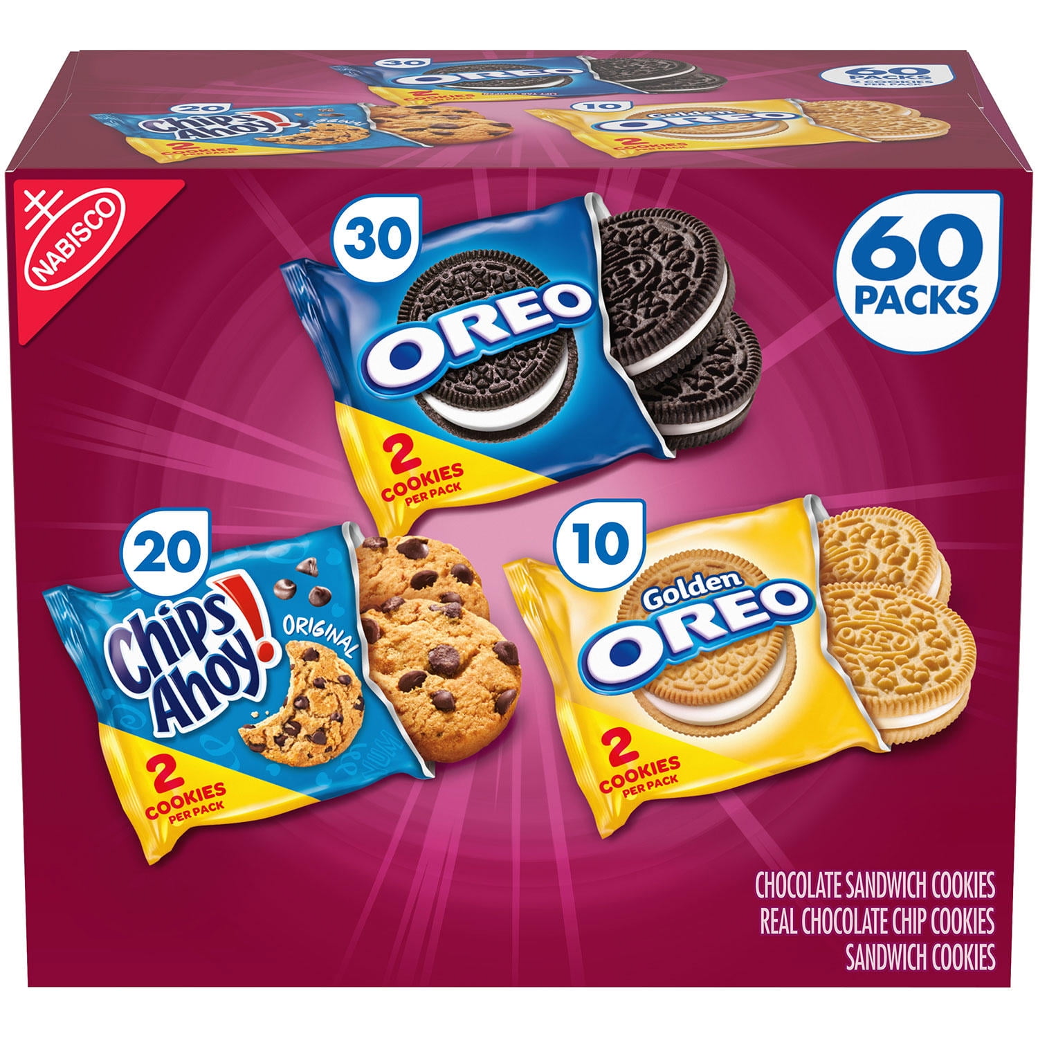 Nabisco Sweet Treats Cookie Variety Pack, OREO Original, OREO Golden ...