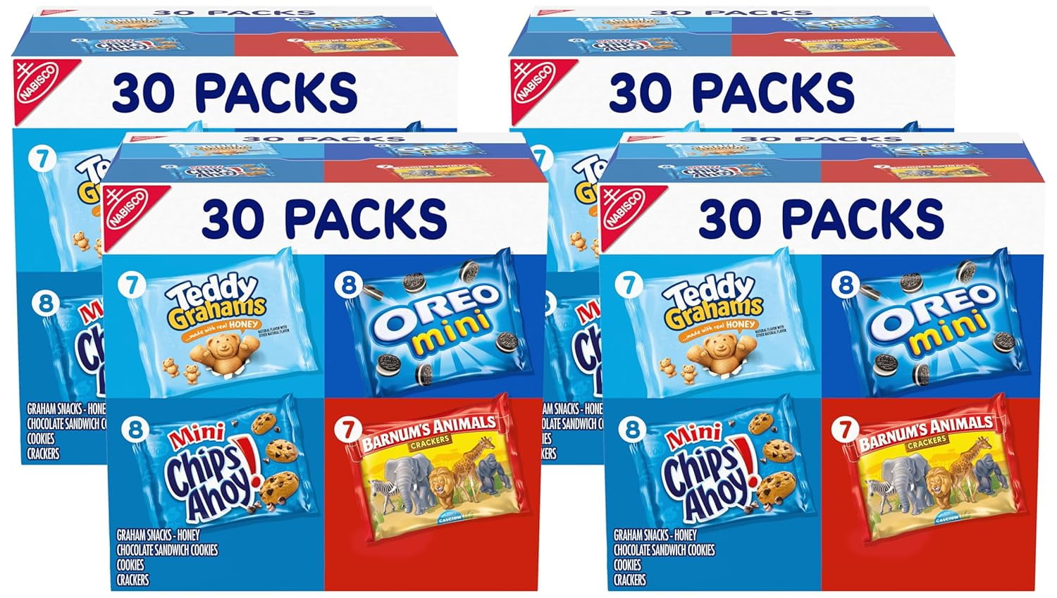 Nabisco Team Favorites Variety Pack, OREO Mini, CHIPS AHOY! Mini, Teddy ...
