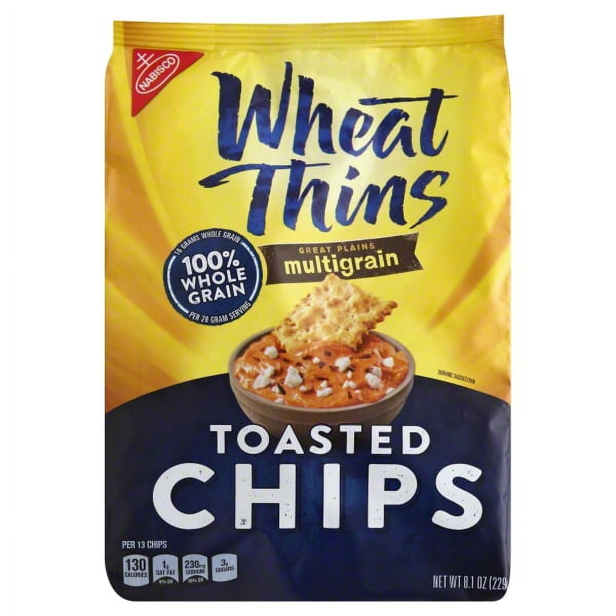 Nabisco Wheat Thins Toasted Chips, Multigrain, 8.1 oz, Self Stable, 100 ...